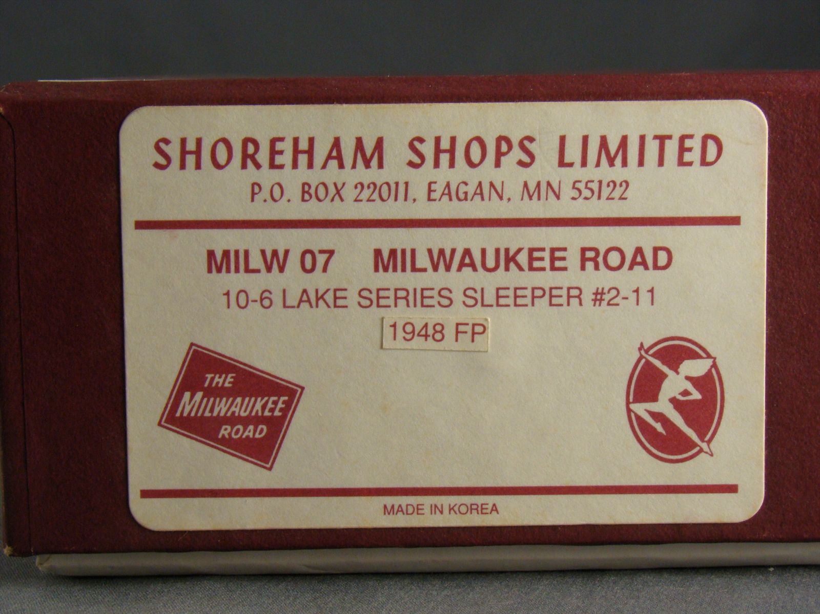 HO SSL Milwaukee Road 1948 Hiawatha LakeCour D' Alene Sleeper