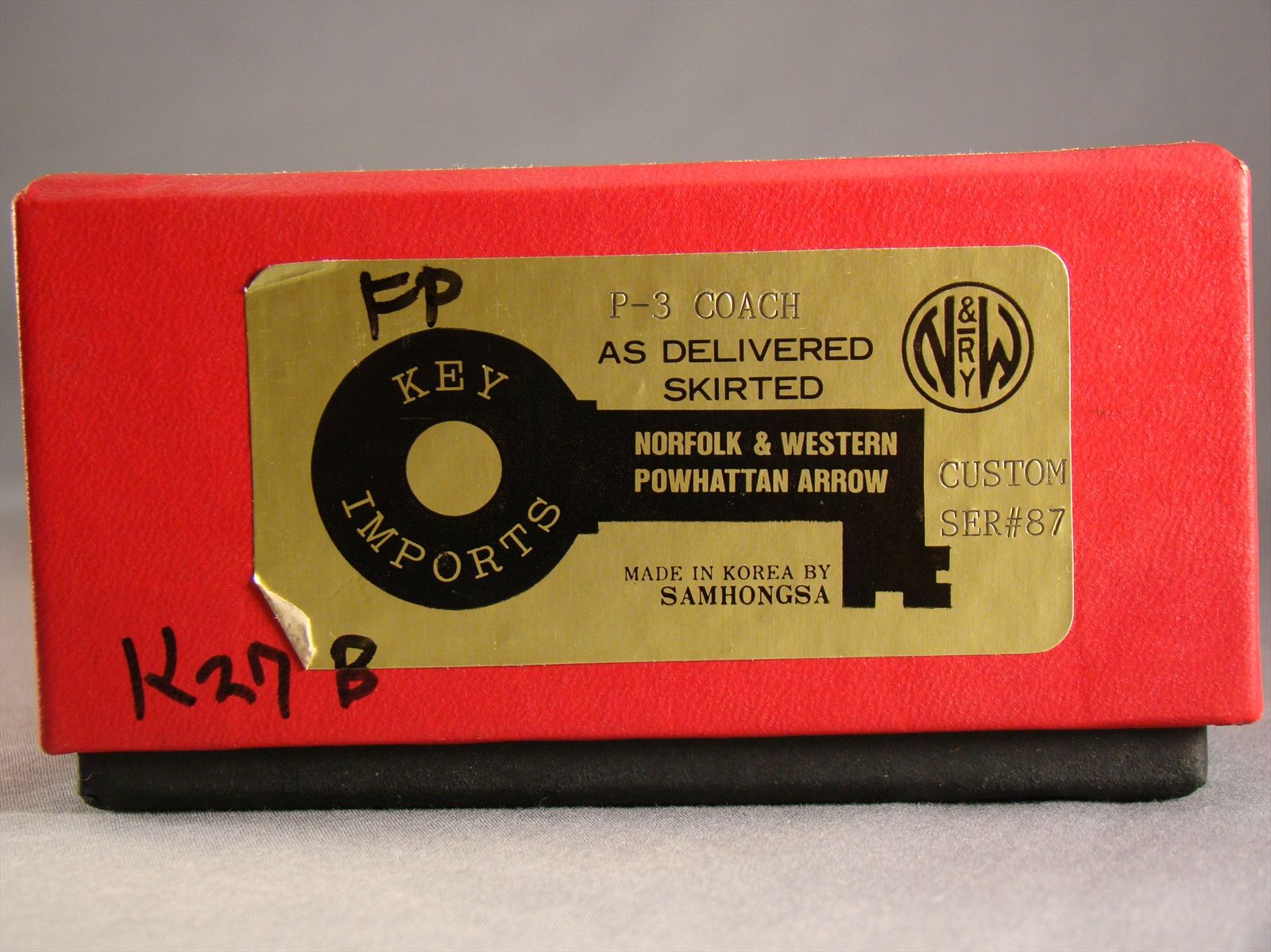 HO KEY N&W Powhatan Arrow P-3 Coach Passenger Car