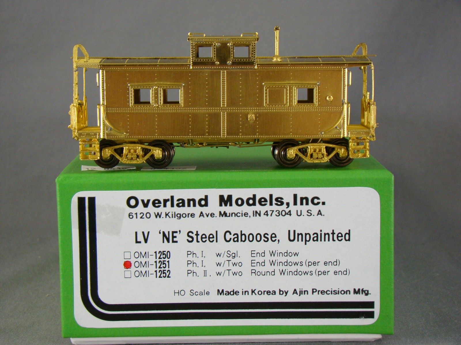 HO Overland OMI-1251 LV Lehigh Valley NE Steel Caboose Phase 1