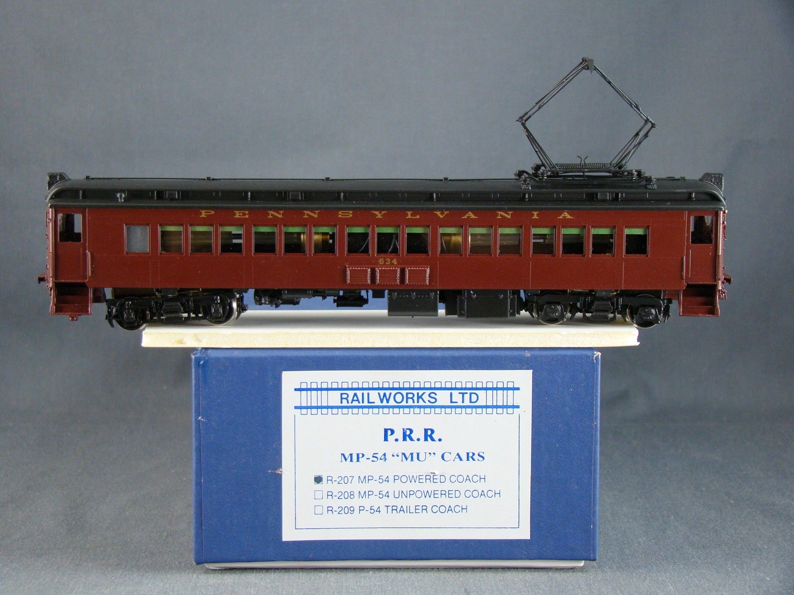 HO Railworks PRR Pennsylvania MP-54 MU Powered Coach #634