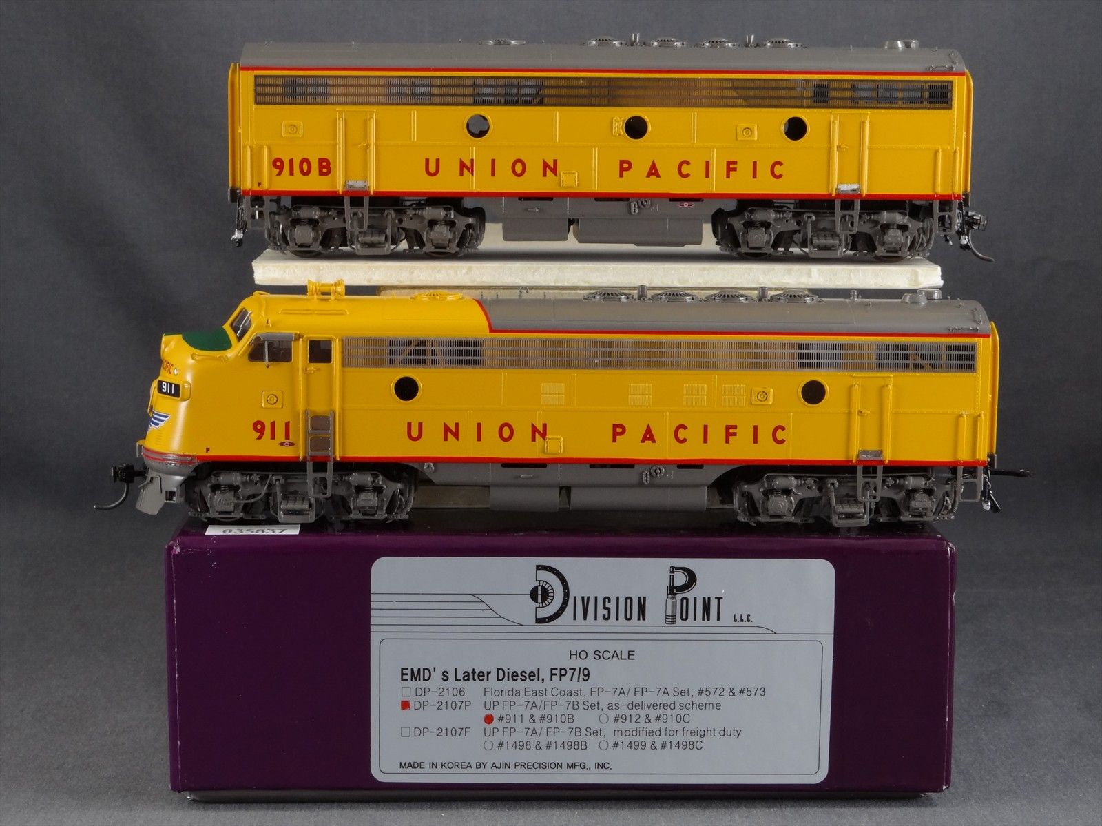 HO Division Point, UP Union Pacific FP7 A-B Set As-Delivered