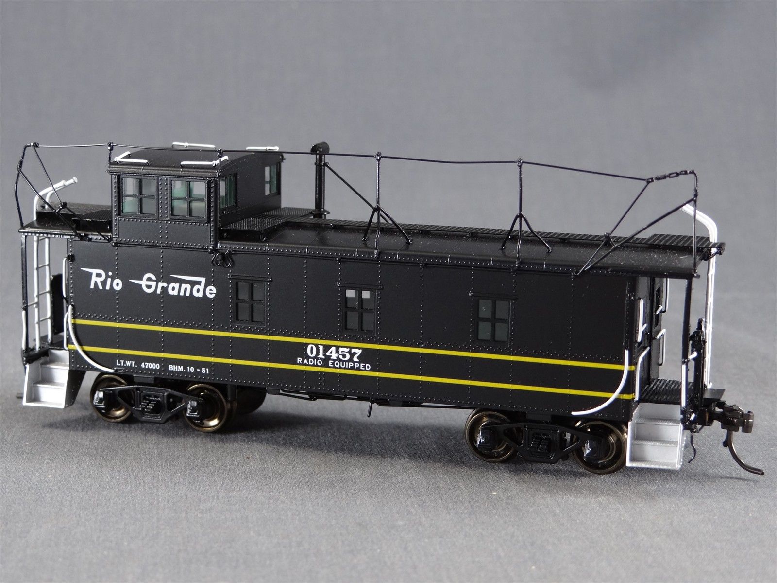 HO OMI AB-1115-3 Overland D&RGW Rio Grande Steel Caboose #01457 - w ...