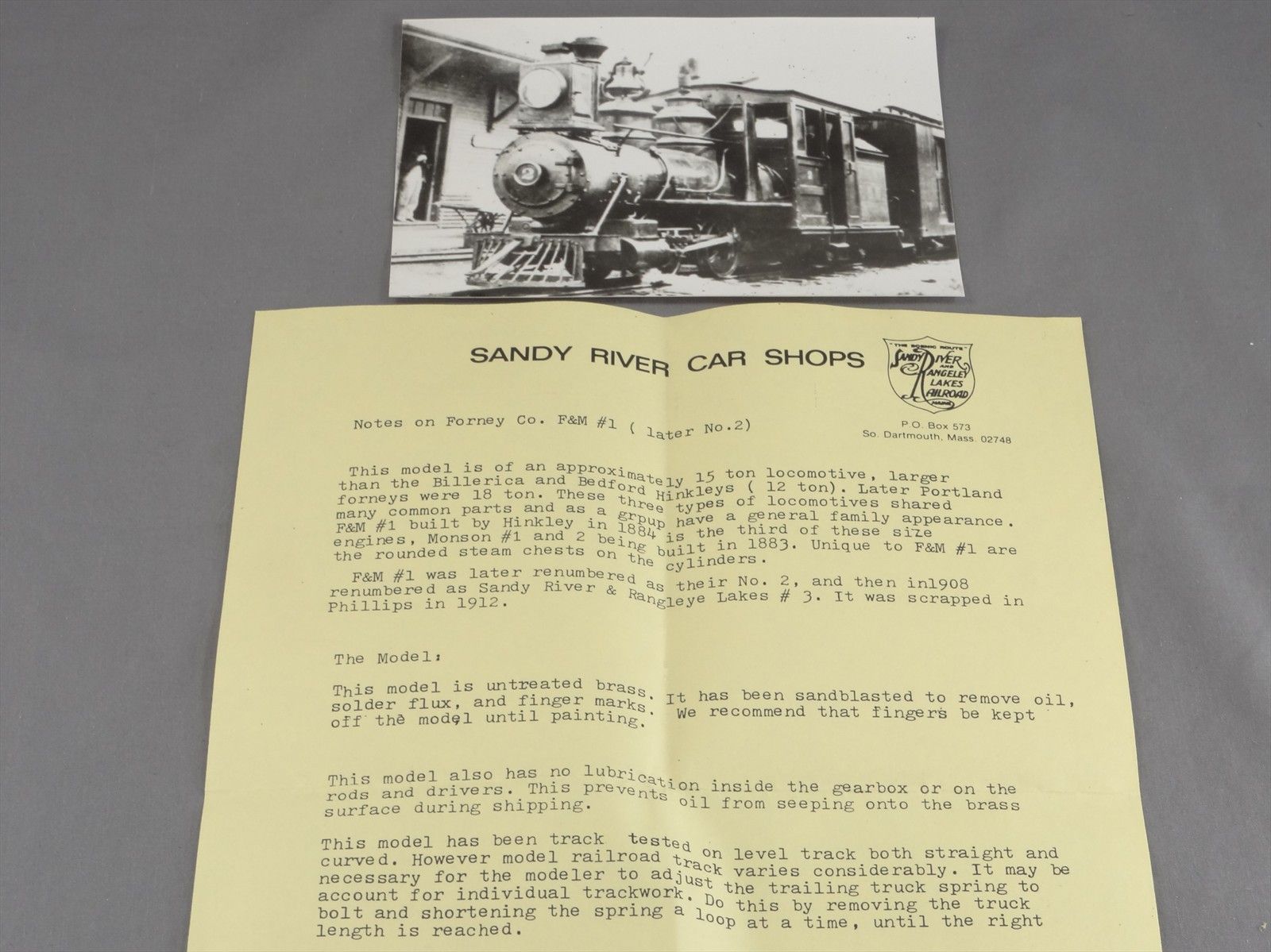 On2 Sandy River Car Shops Forney Franklin & Megantic 0-4-4T #2/3