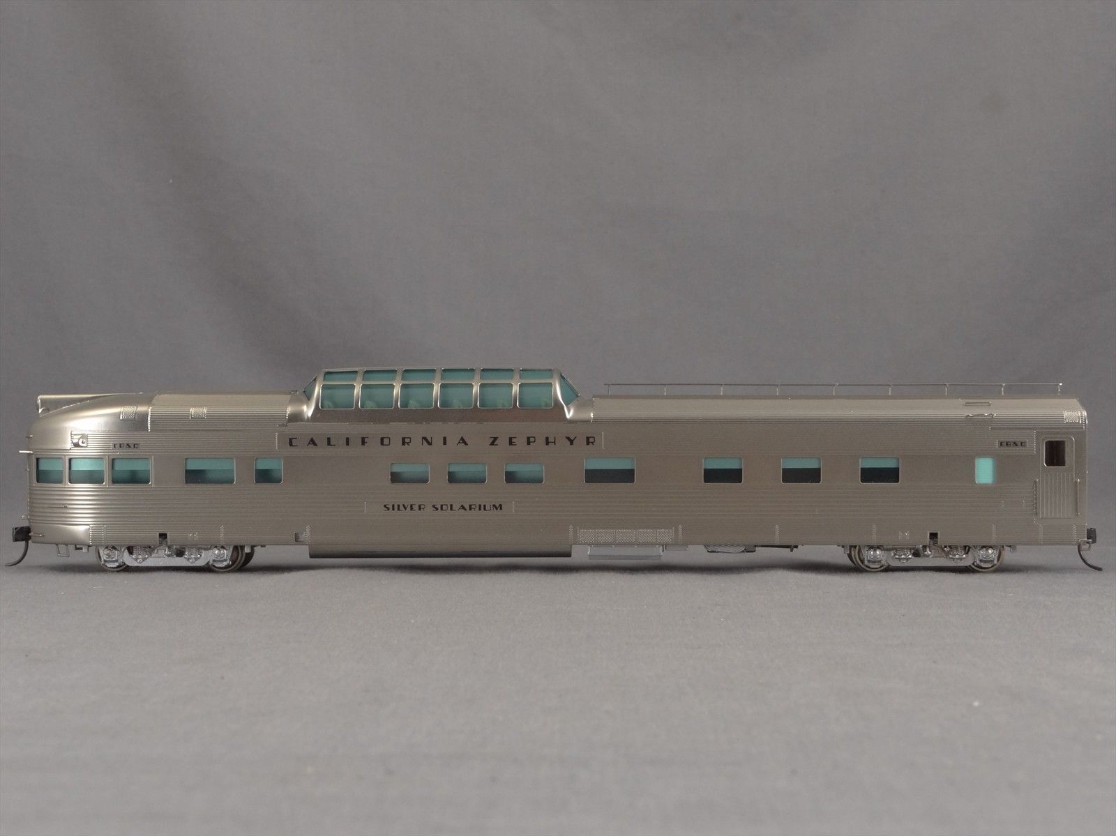 HO Brass CIL CB&Q California Zephyr Dome Sleeper Observation - Silver Solarium