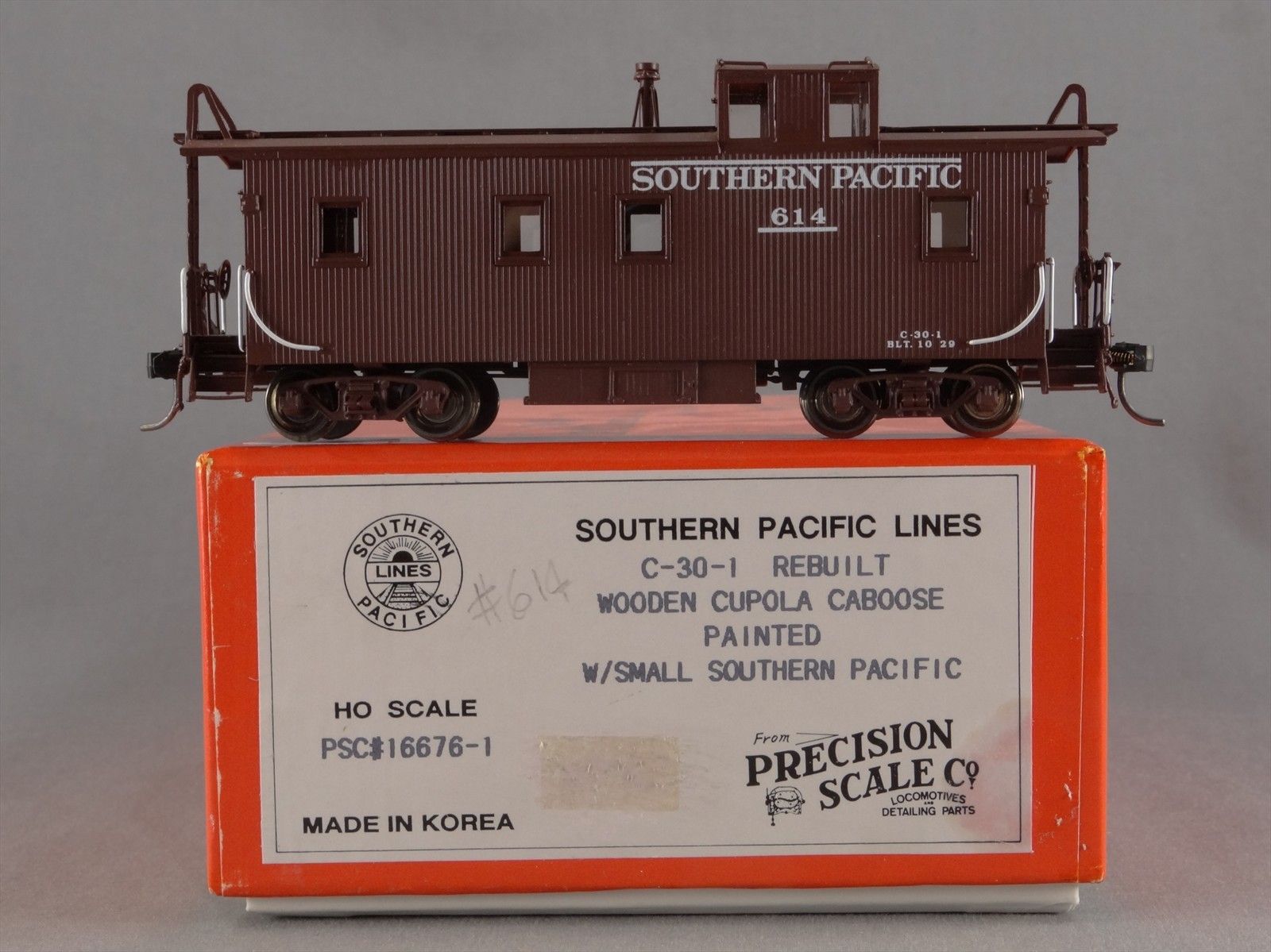 HO Brass PSC 16676-1 SP Southern Pacific C-30-1 Caboose #614