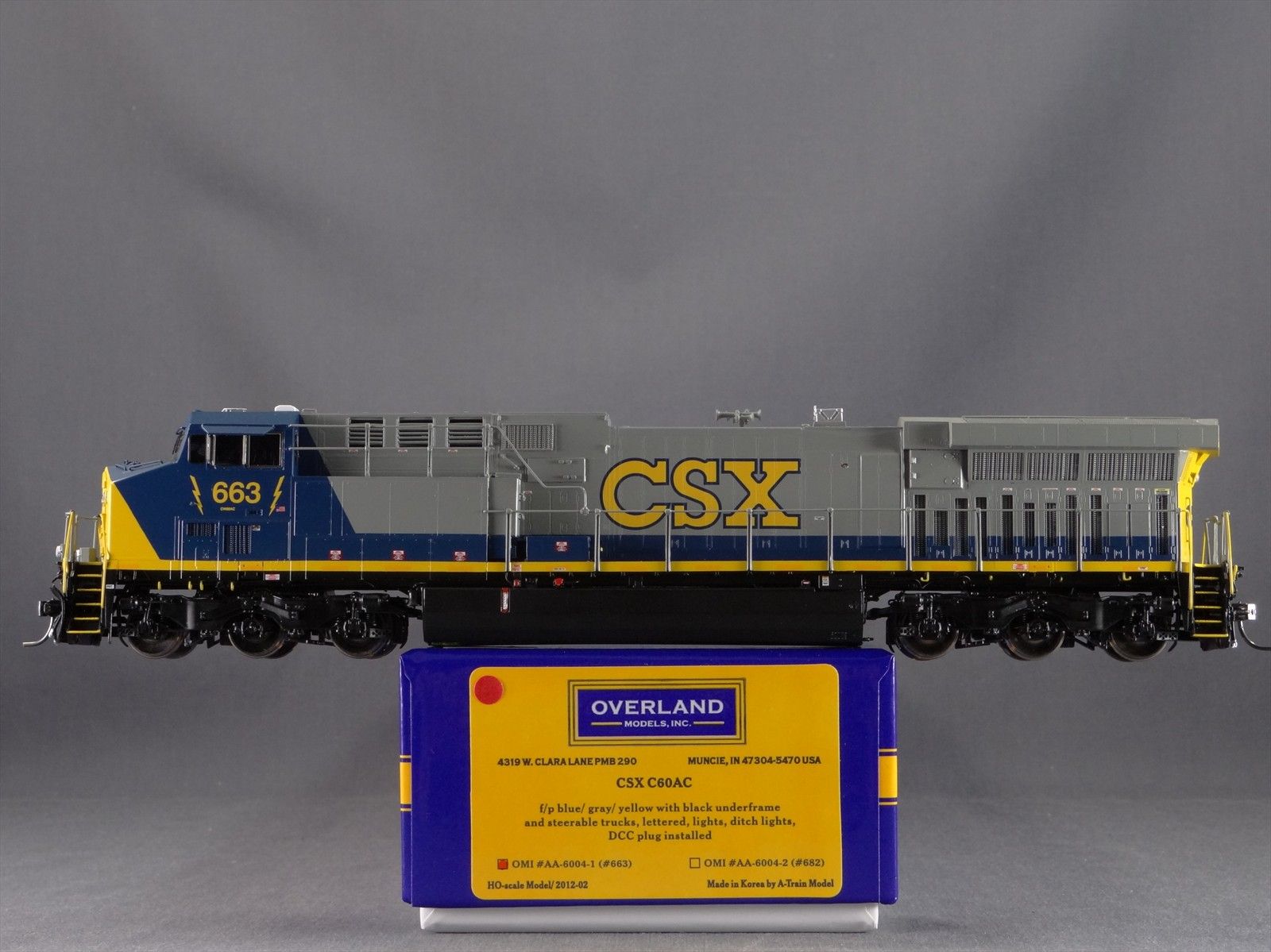 HO Brass OMI CSX C60AC, Road #663 OMI AA-6004-1 - Brand New