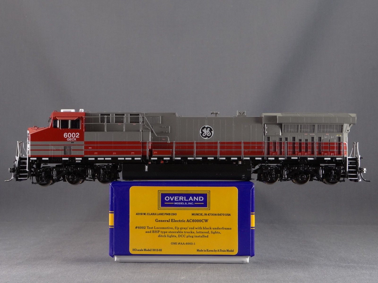 HO Brass OMI GE AC6000CW, Road #6002 Test Locomotive OMI AA-6003-1