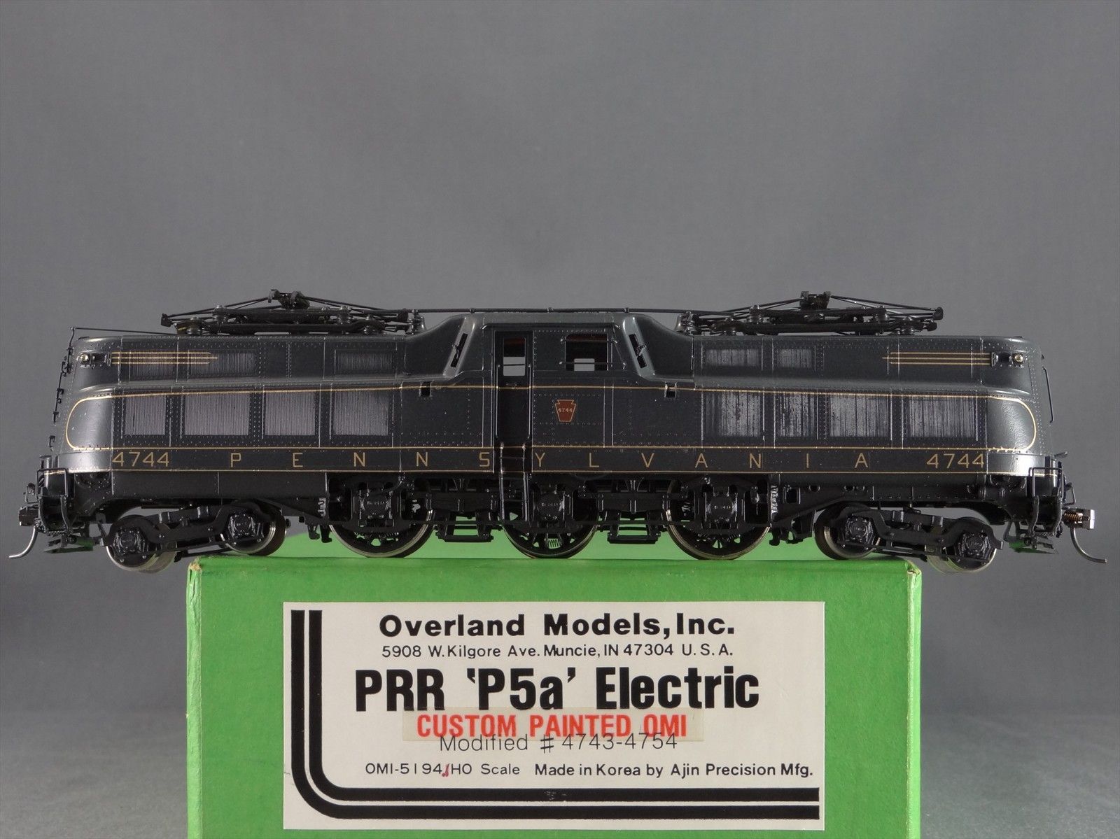 HO OMI 5194.1 PRR Pennsylvania P5a Electric #4744 - Custom