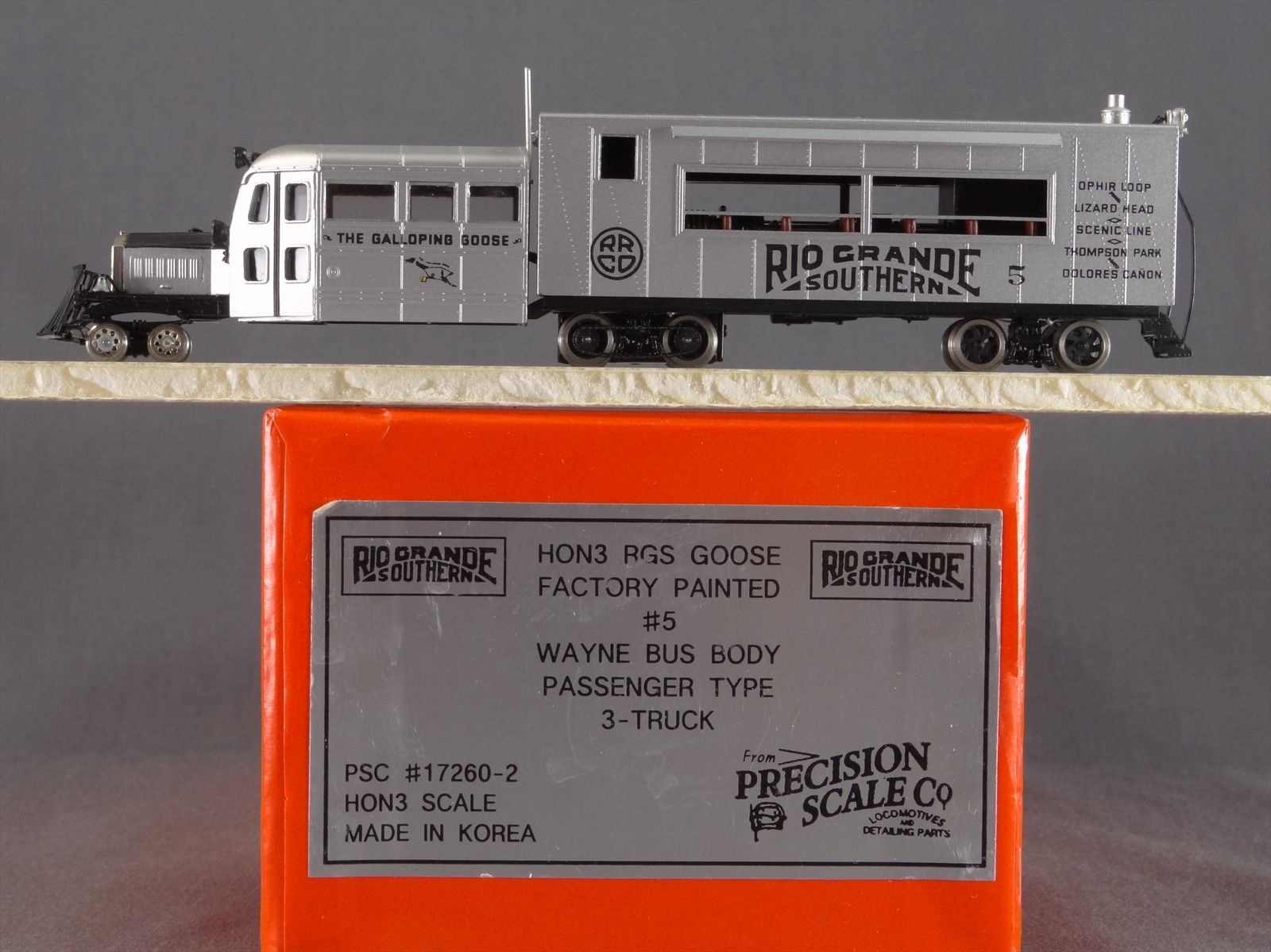 HOn3 PSC 17260-2 RGS Galloping Goose Wayne Bus Body Passenger #5