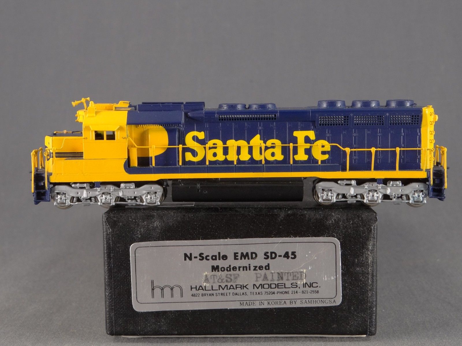 N Scale Brass Hallmark ATSF Santa Fe EMD SD-45 Diesel - Modernized