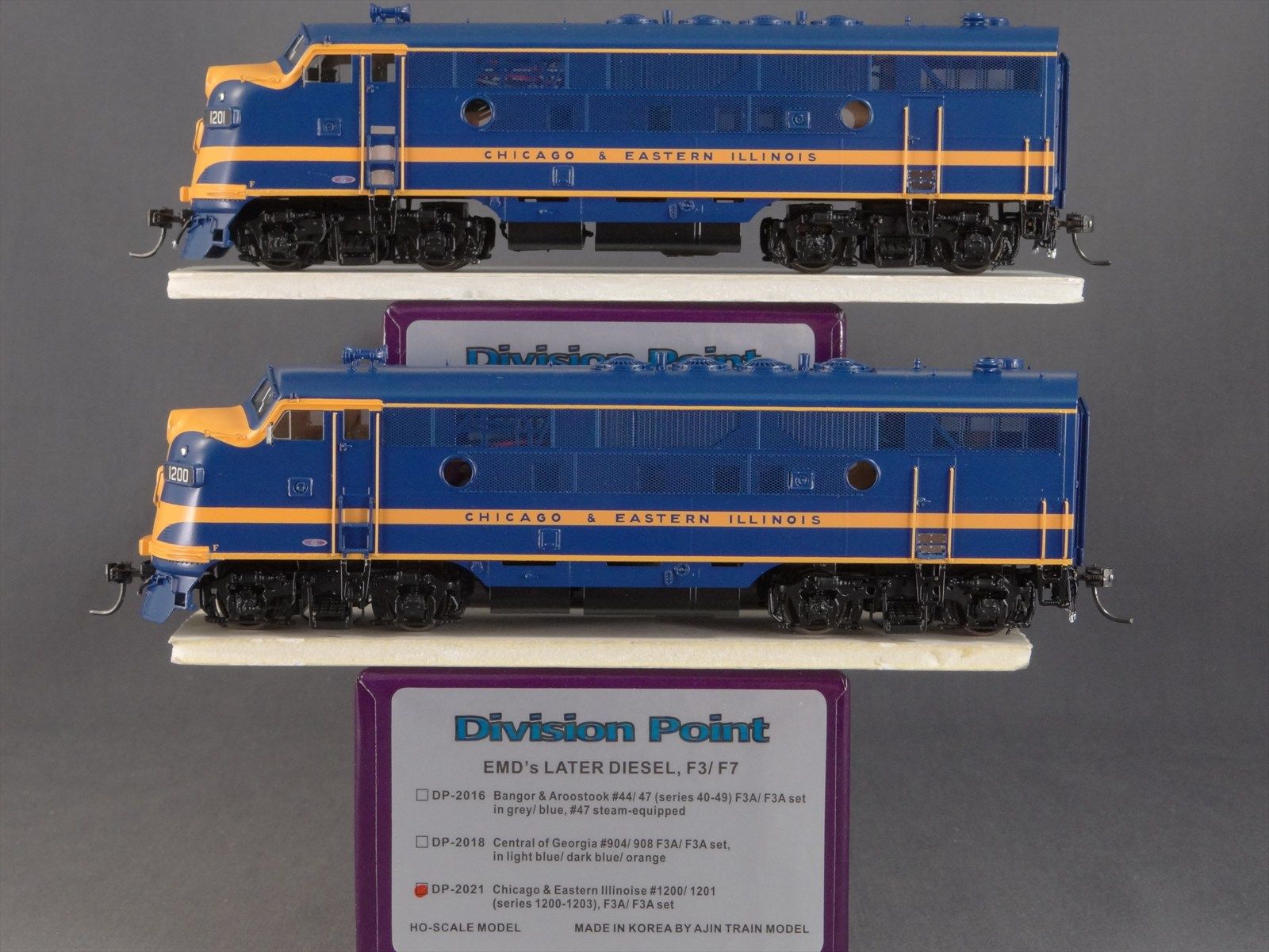 HO DP-2021 Division Point C&EI EMD F3A F3 A-A Diesel Set #1200/1201