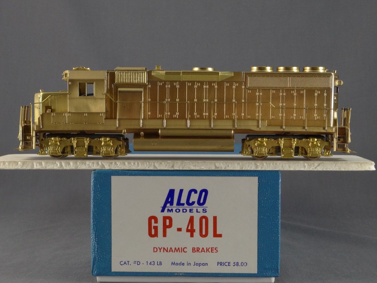 HO Brass Alco Models D-143LB GP-40L Diesel w/ Dynamic Brakes