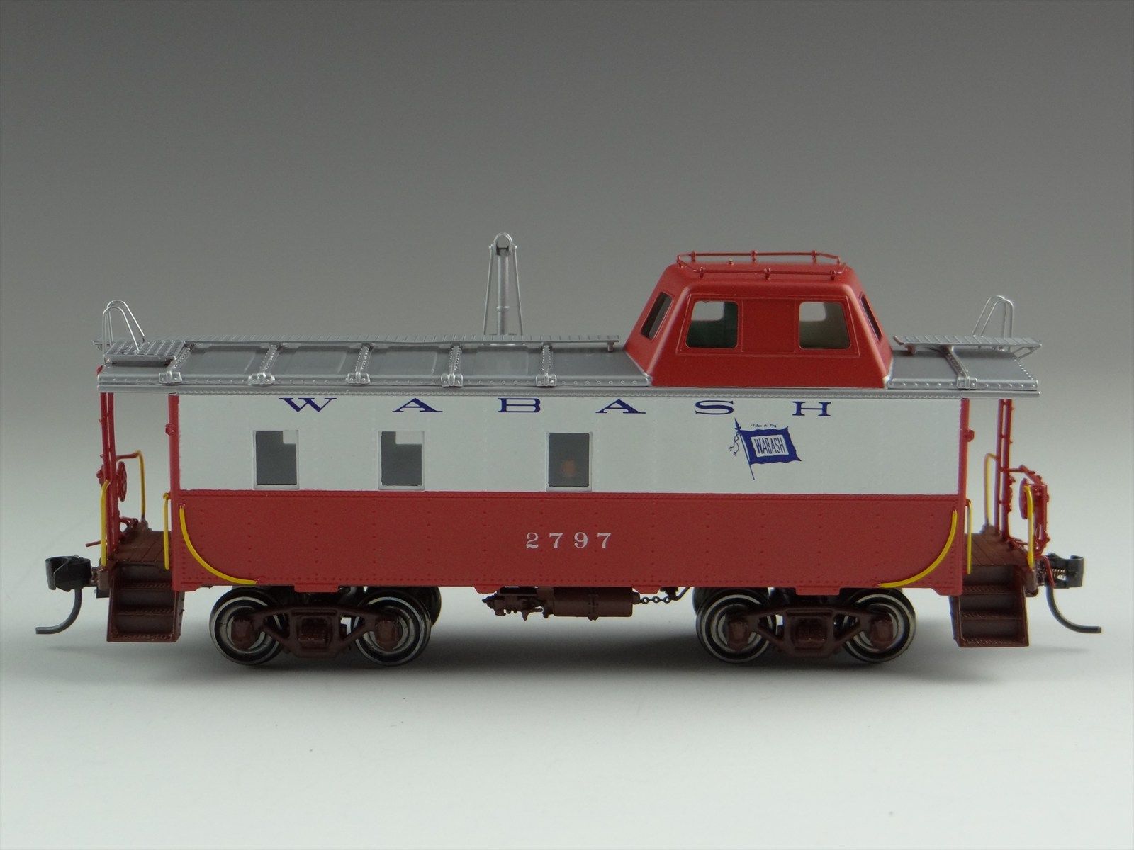 HO Overland Wabash Streamlined Cupola Steel Caboose #2797 w/ Interior
