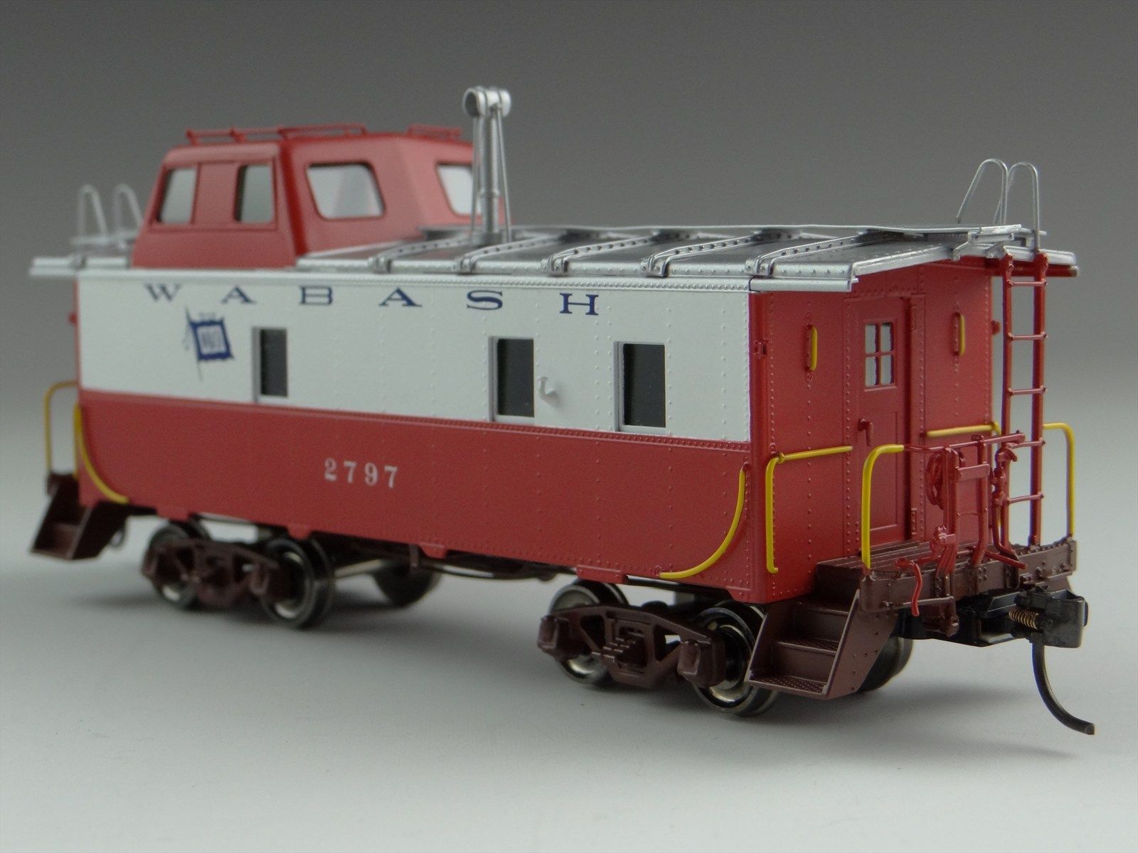 HO Overland Wabash Streamlined Cupola Steel Caboose #2797 w/ Interior