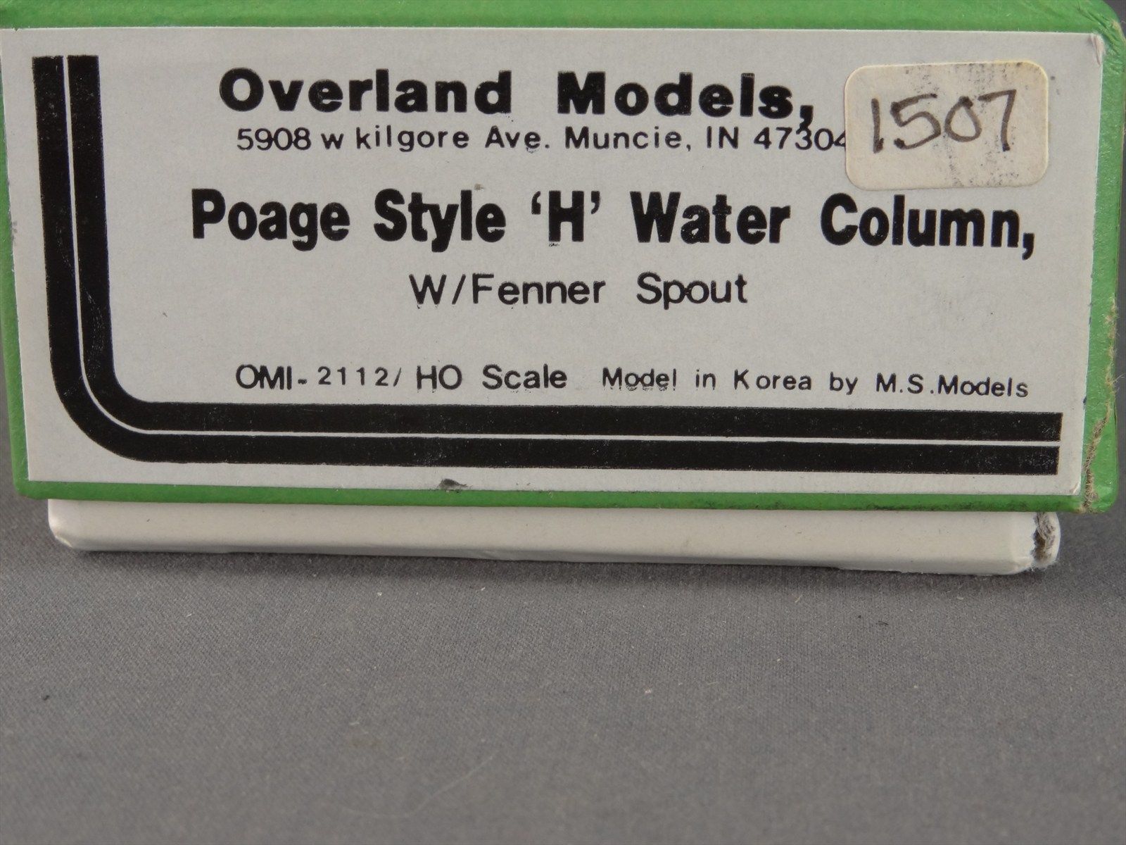 HO OMI 2112 Overland Poage Style H Water Column w/ Fenner Spout