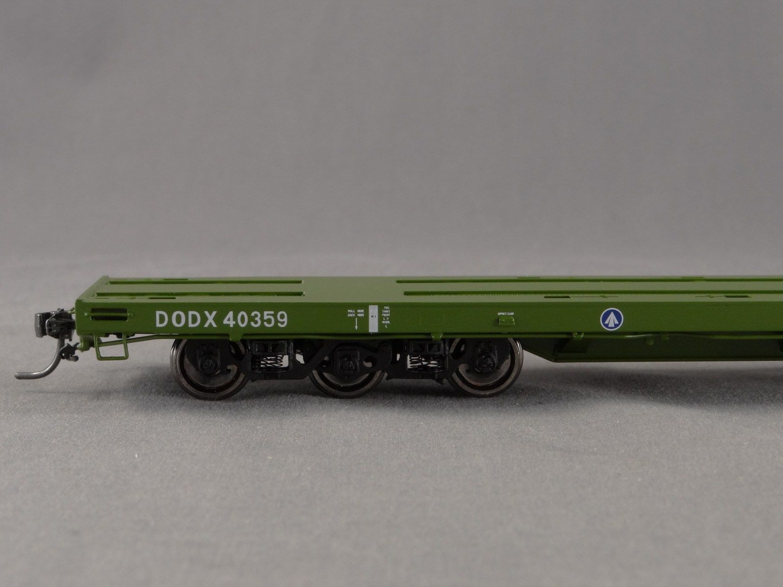 HO Brass UTI DODX Heavy Duty Flat Car #40359 BN Green