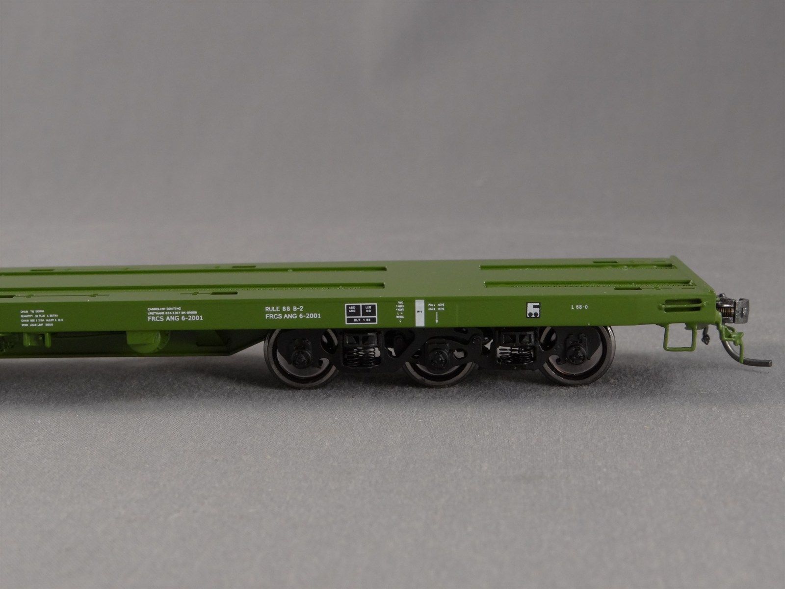 HO Brass UTI DODX Heavy Duty Flat Car #40359 BN Green