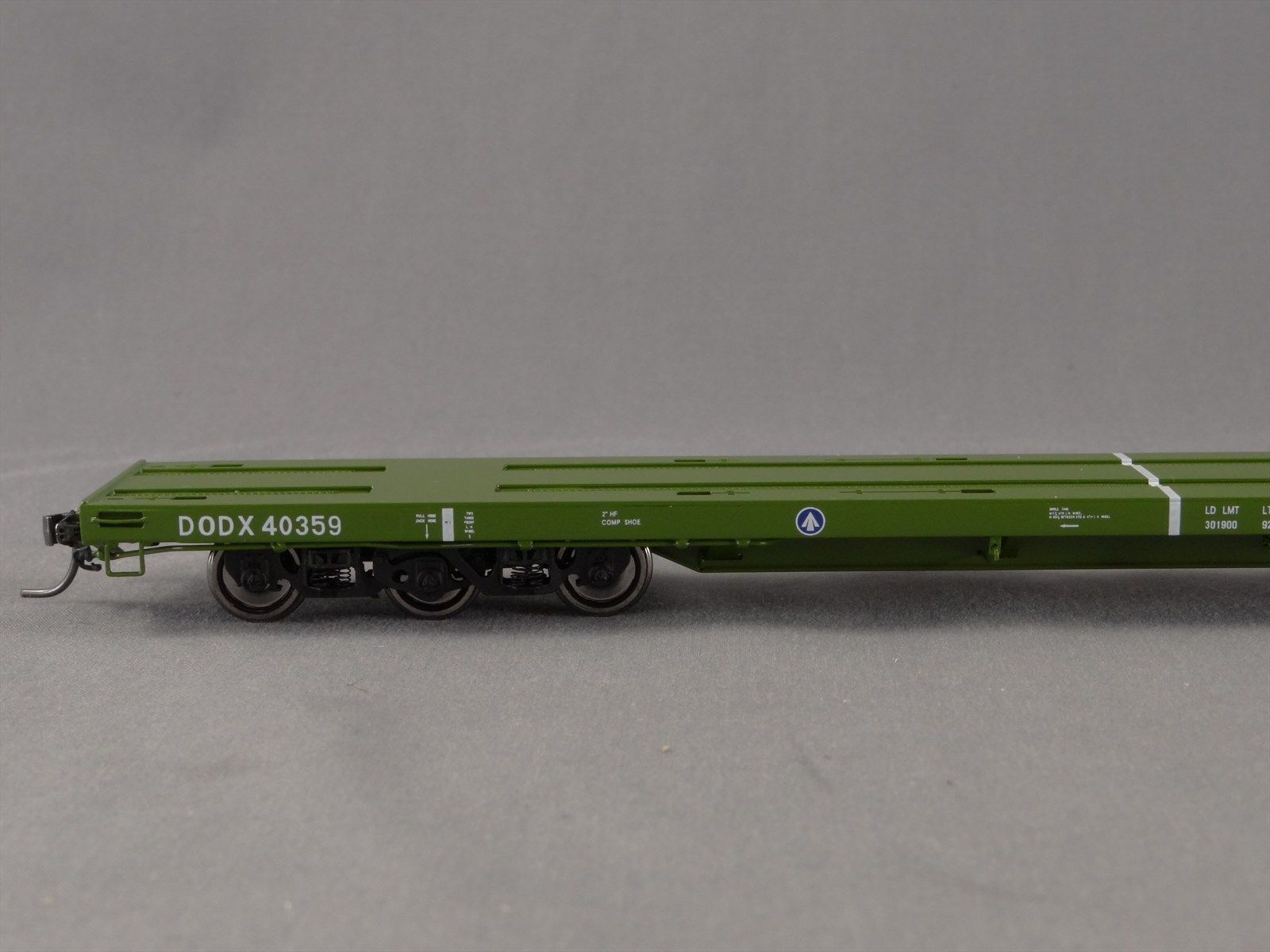 HO Brass UTI DODX Heavy Duty Flat Car #40359 BN Green
