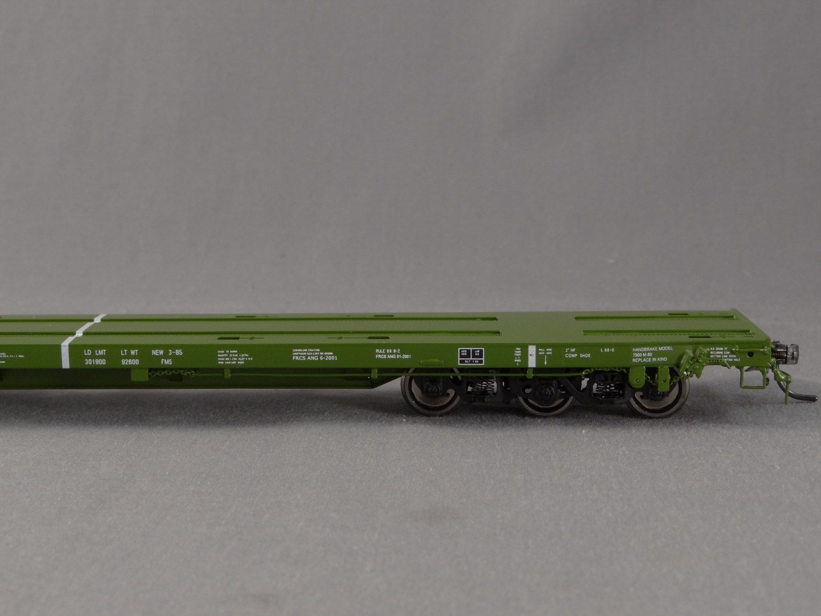 HO Brass UTI DODX Heavy Duty Flat Car #40359 BN Green