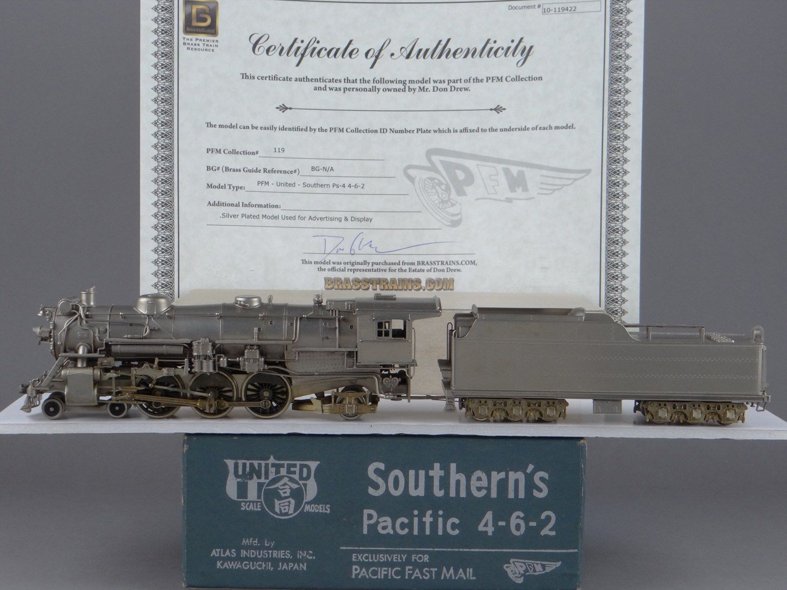 HO PFM SILVER PLATED Southern PS-4 4-6-2 (Pilot Model)