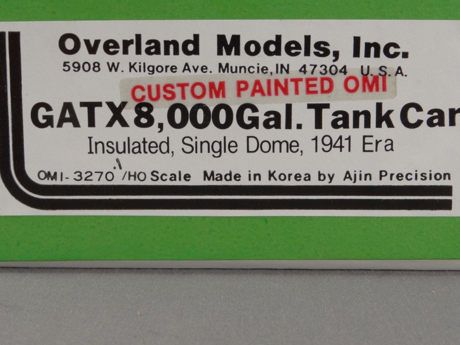 HO Brass Overland GATX 8000 Gal Single Dome Tank Car PSMX 84410 - CUSTOM