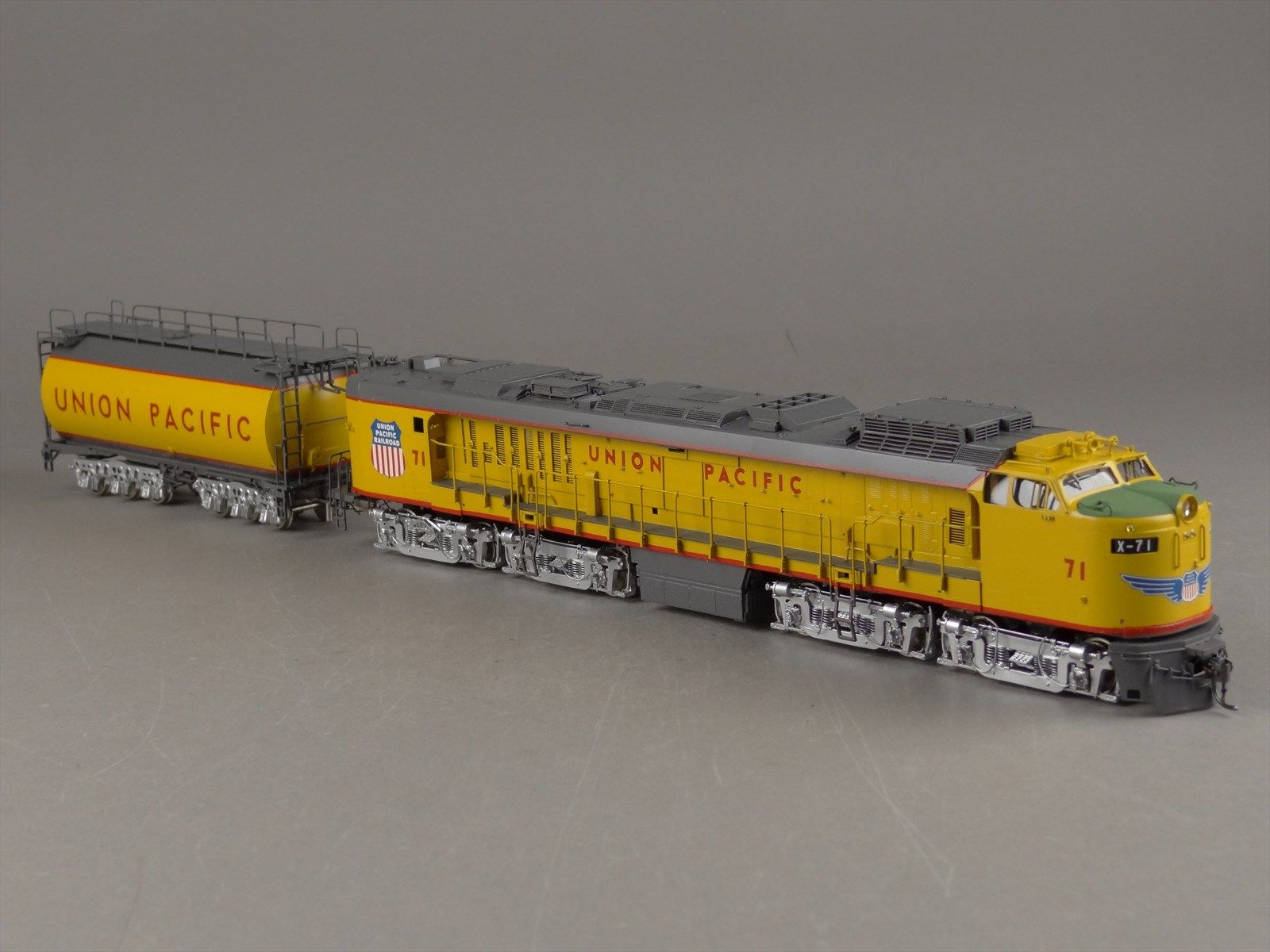 HO Brass OMI 5858.1 UP Veranda Gas Turbine #71 w/ Auxiliary Fuel tender ...