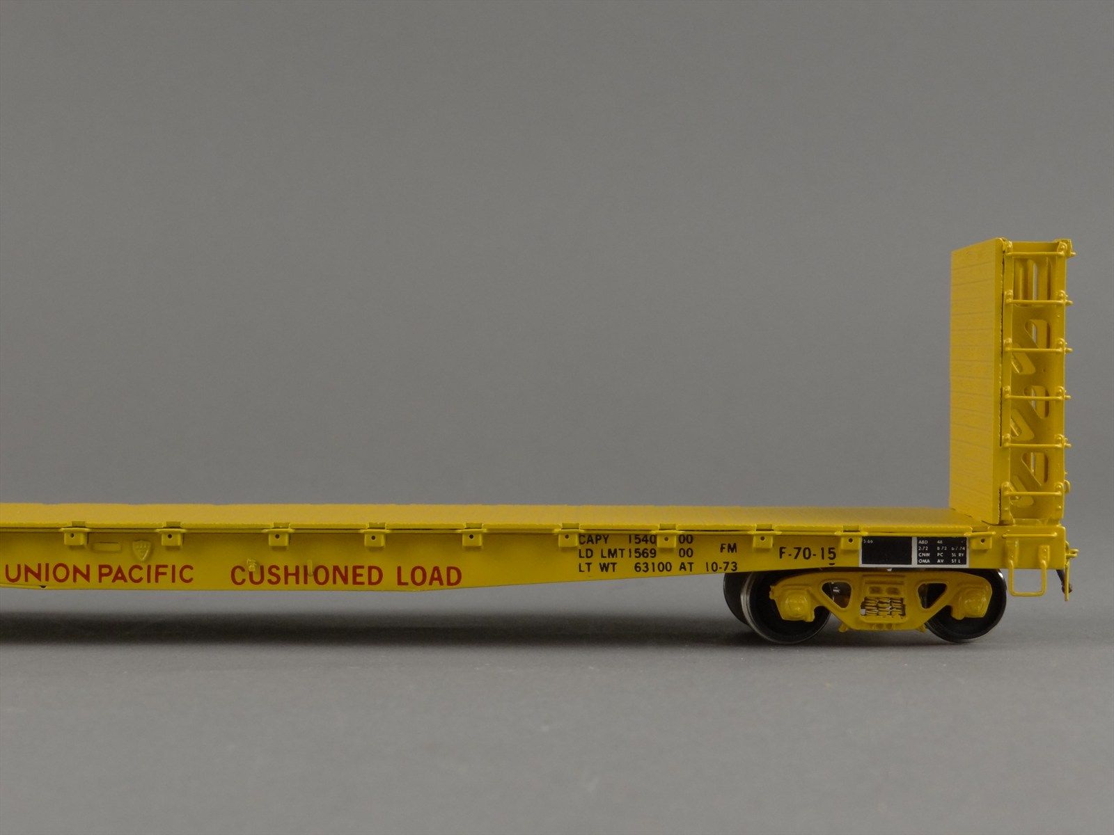 HO Brass OMI UP GSC Bulkhead Flat Car #215075 - CUSTOM