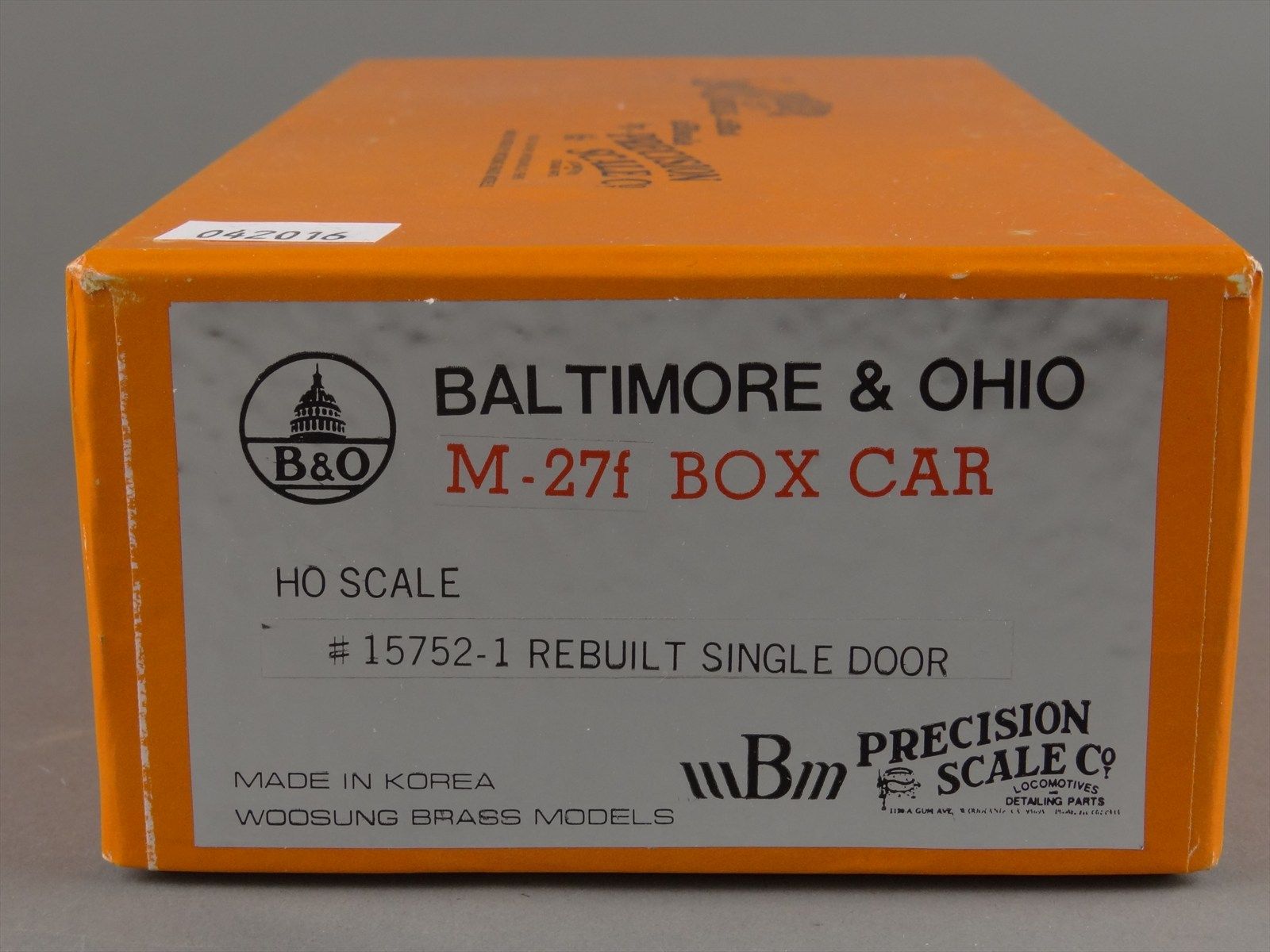 HO Brass PSC B&O M-27f Baltimore & Ohio Box #382010 - CUSTOM