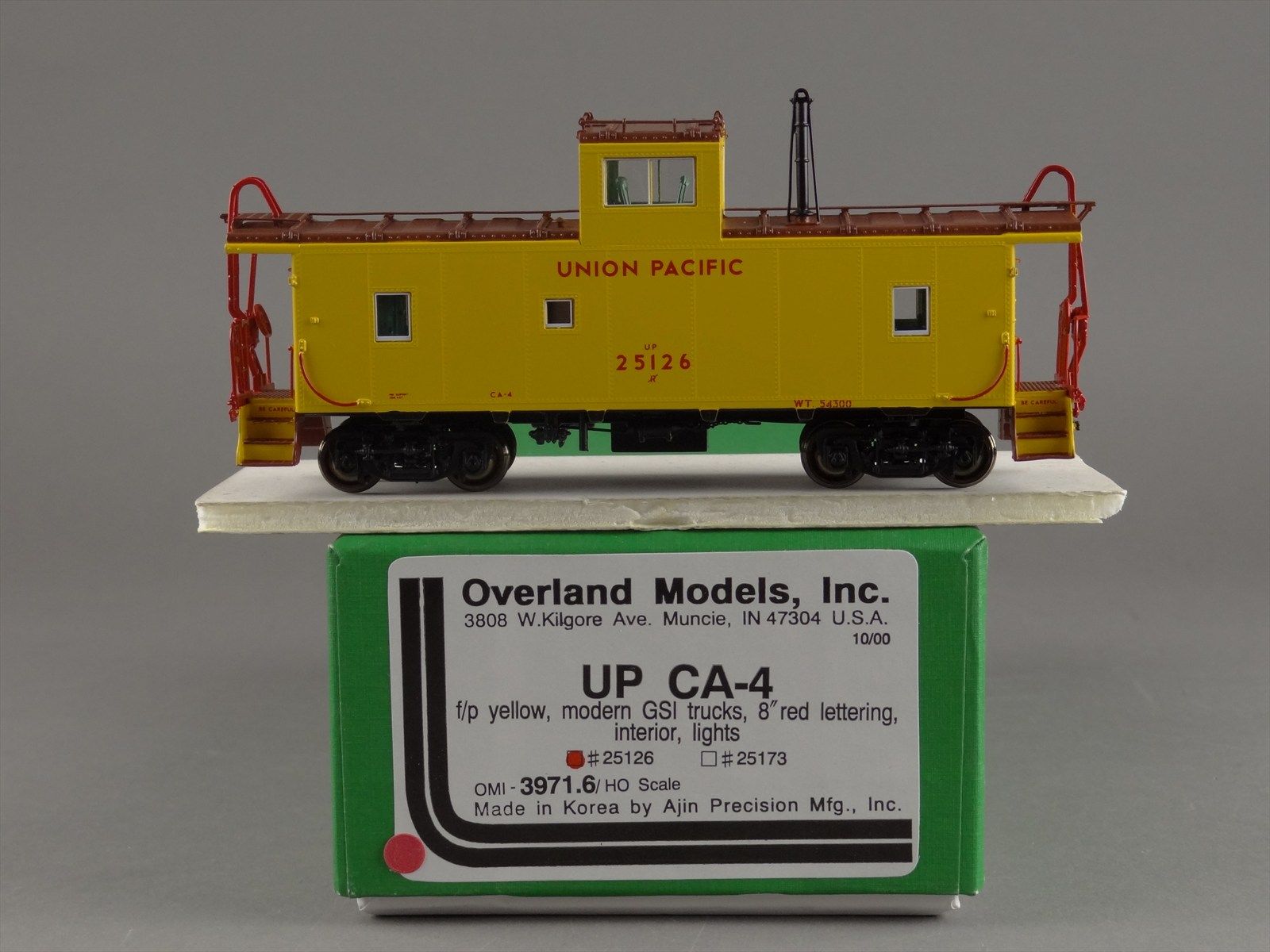 HO OMI 3971.6 Overland UP Union Pacific CA-4 Caboose #25126 w/ Interior ...