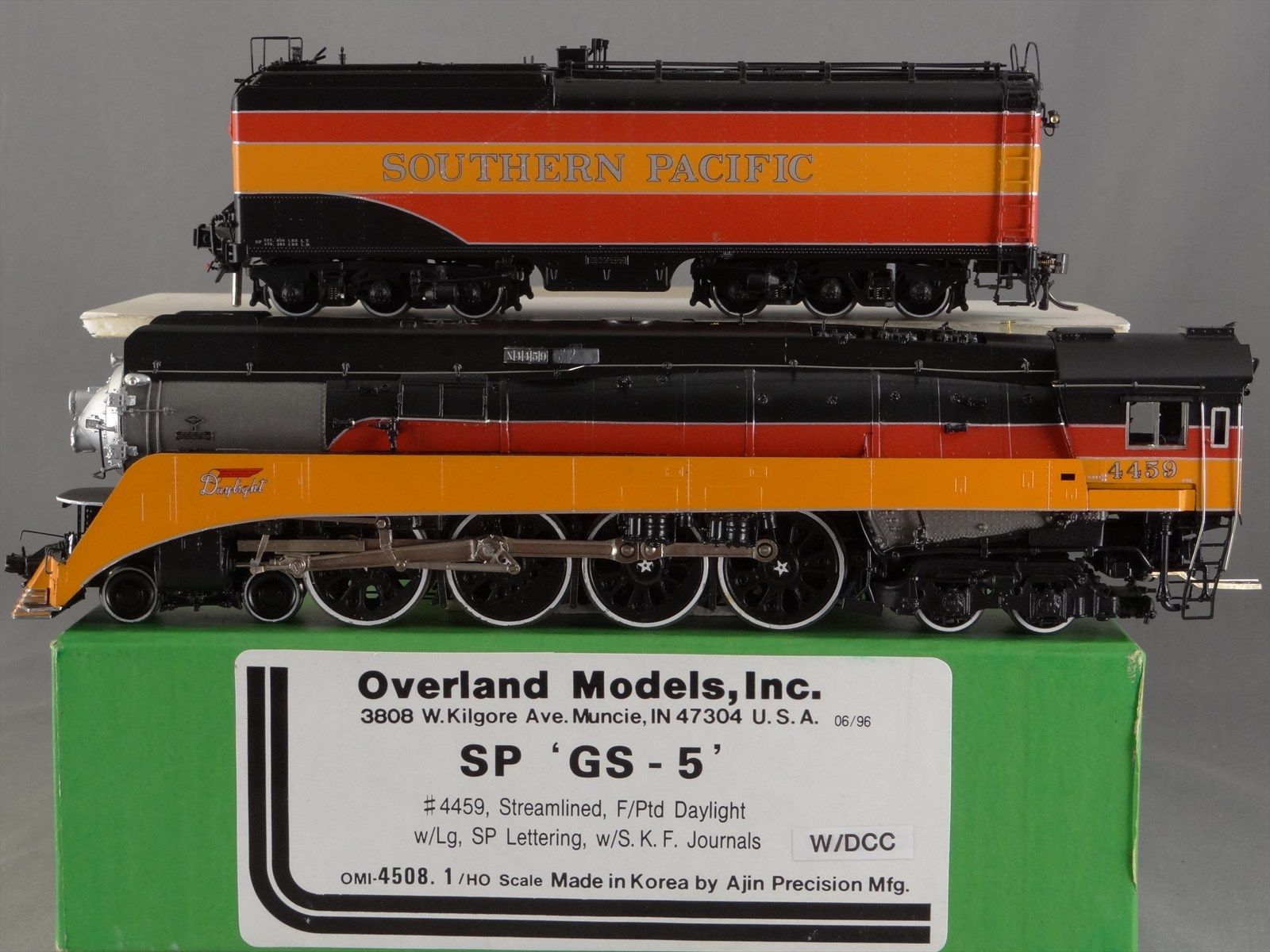HO Brass OMI 4508.1 Overland SP Daylight 4-8-4 GS-5 #4459 Streamlined + DCC