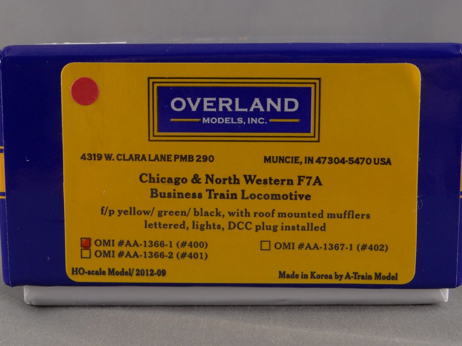 HO Brass OMI C&NW F7a Business Train Locomotive - BRAND NEW