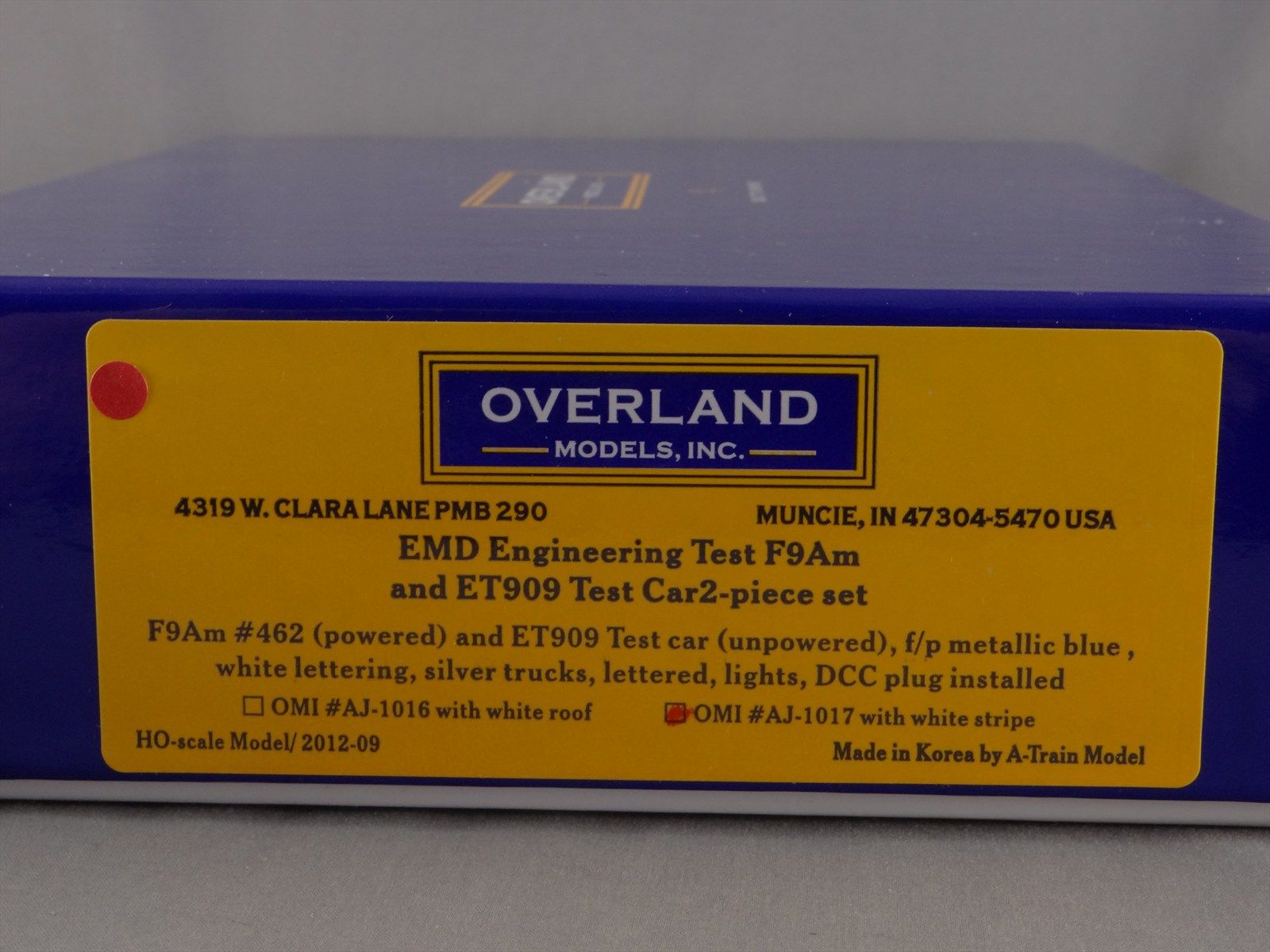 HO Brass OMI EMD Engineering Test F9Am and ET909 Test Car 2-Piece Set ...
