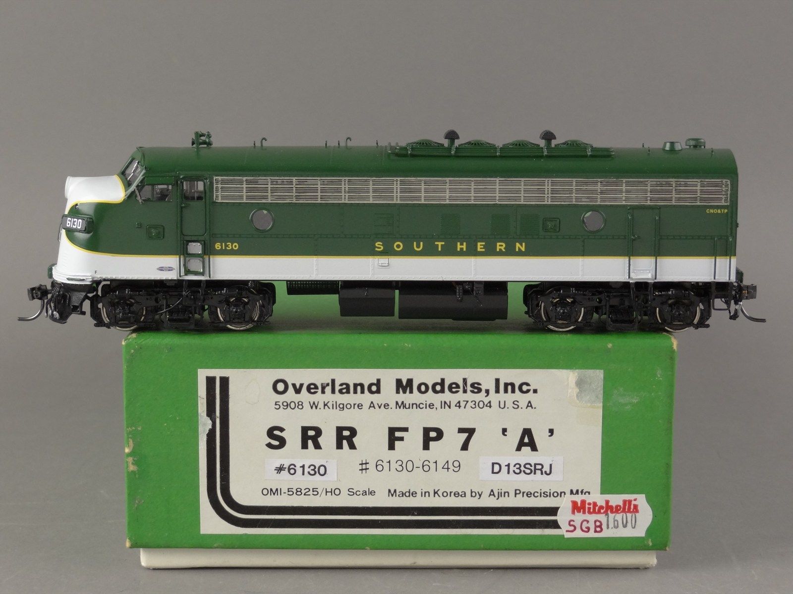 HO Brass OMI 5825 SRR Southern FP7 Diesel #6130 - Custom + DCC