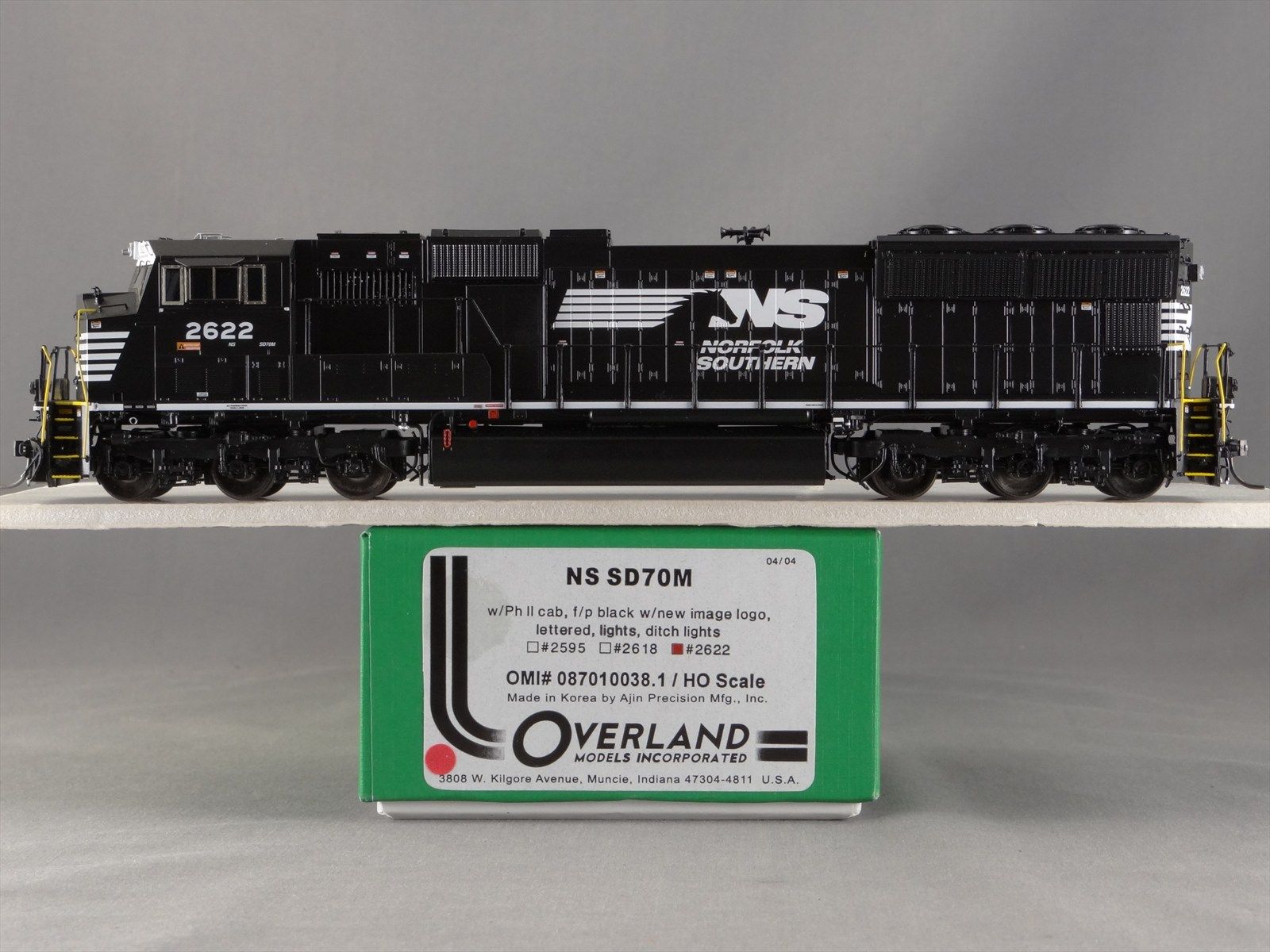 HO OMI #0038.1 Overland NS Norfolk Southern SD70M #2622 - 2004 Run