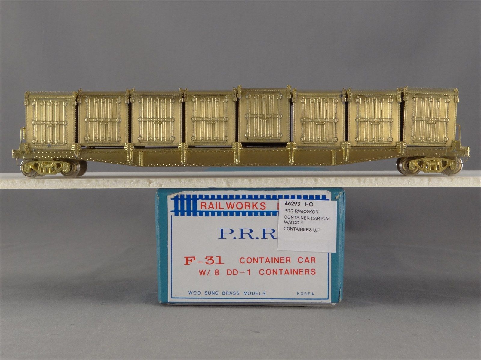 HO Railworks PRR Pennsylvania F-31 Flat Car with Containers