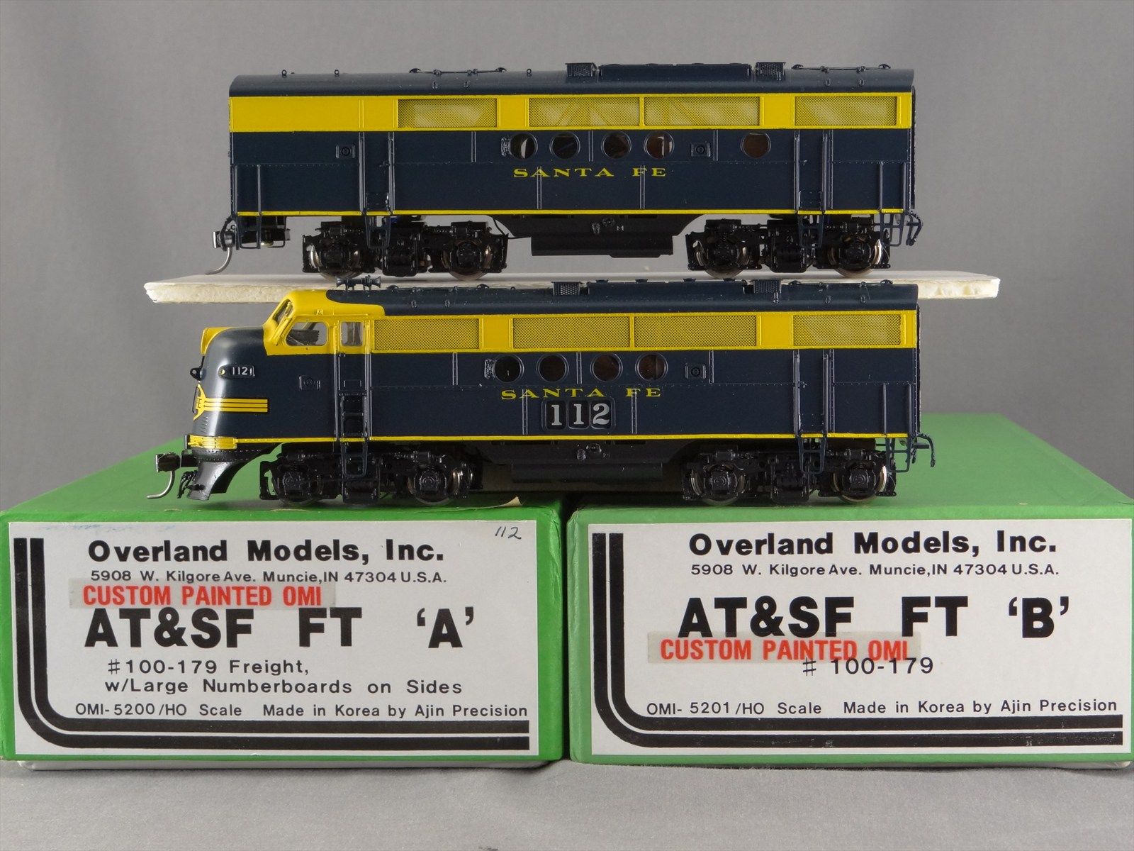 HO Brass Overland OMI ATSF Santa Fe FT FTA FTB A-B Diesel Set #112 ...