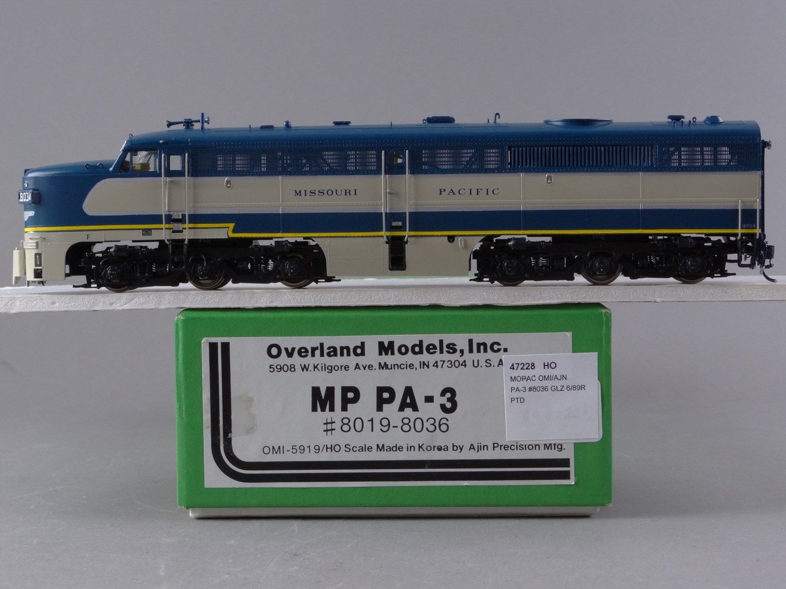 HO OMI Overland MP Missouri Pacific ALCO PA-3 #8034 - Custom