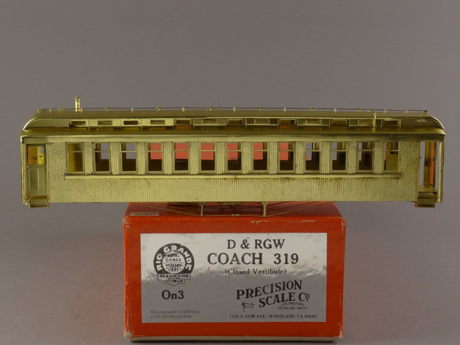 On3 PSC Precision Scale D&RGW Rio Grande Coach #319
