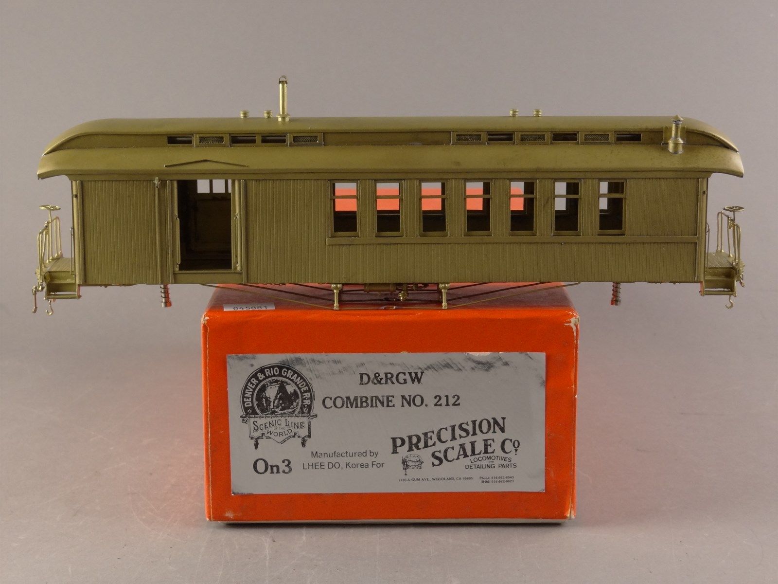 On3 PSC Precision Scale D&RGW Rio Grande Combine #212