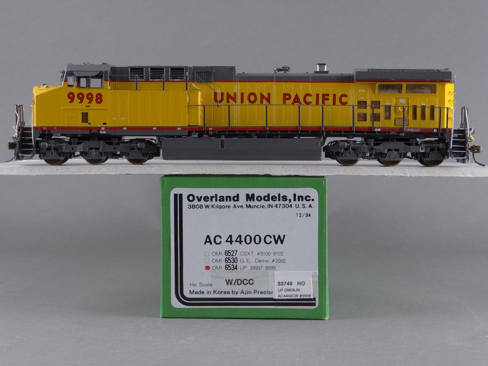 HO Brass OMI 6534 Overland UP Union Pacific AC4400CW Diesel #9998 ...