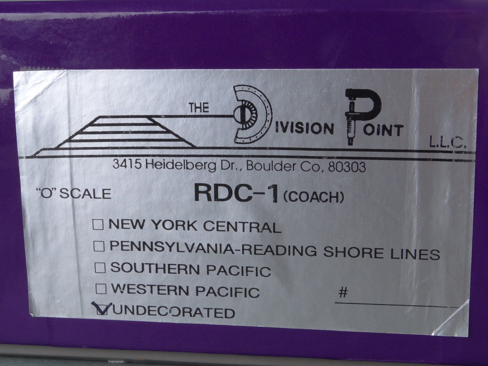 O Scale 2 Rail Brass Model Train - DP Division Point RDC-1 Coach ...