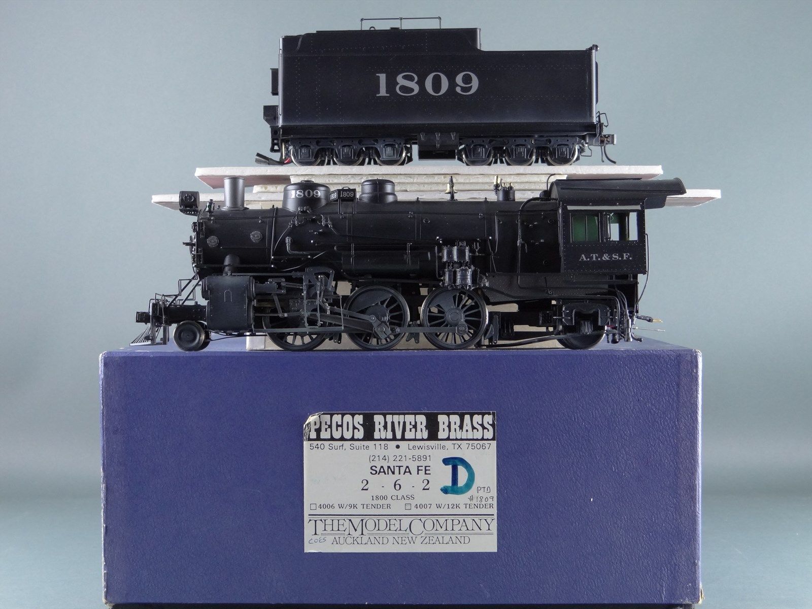 O Pecos River Brass 4006 ATSF Santa Fe 2-6-2 #1809 + DCC