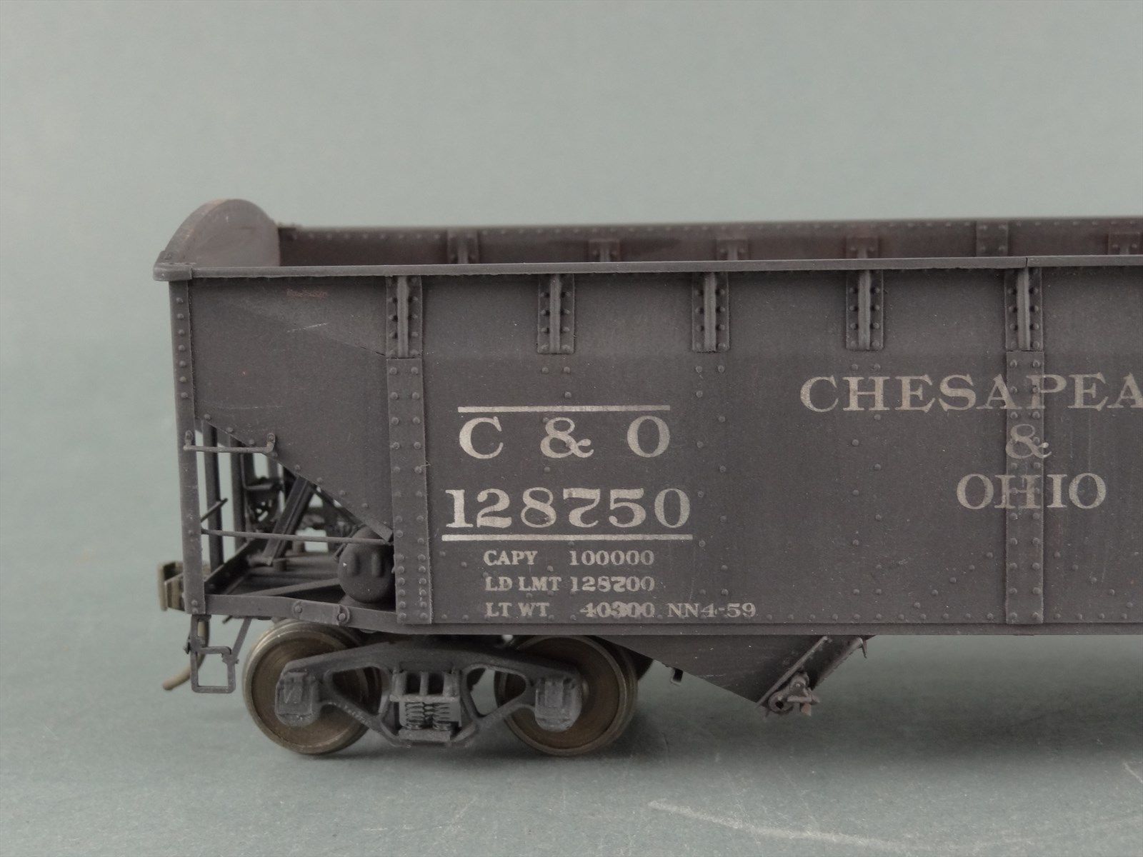 O 2-Rail Brass RYM Rich Yoder C&O 50-Ton Twin Bay Hopper #128750