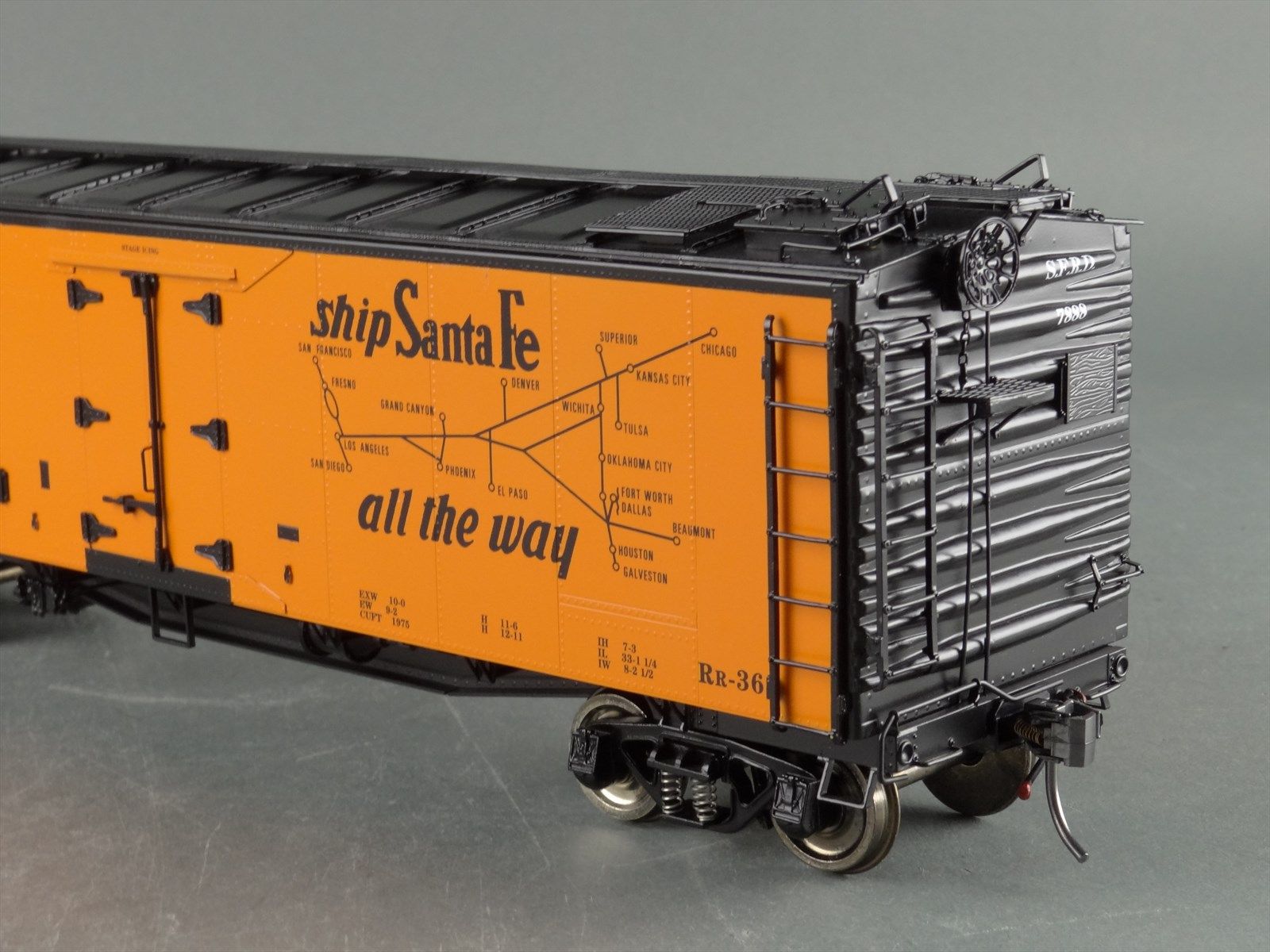 O Scale Pecos River #4334C Brass AT&SF Santa Fe Reefer #7888 - El Capitan