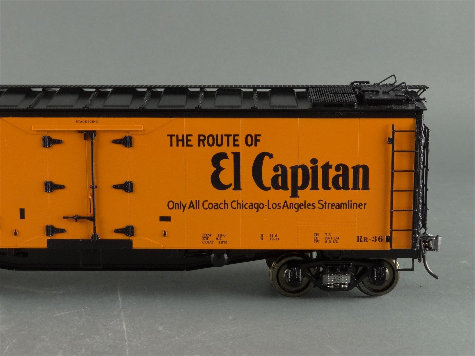 O Scale Pecos River #4334C Brass AT&SF Santa Fe Reefer #7888 - El Capitan