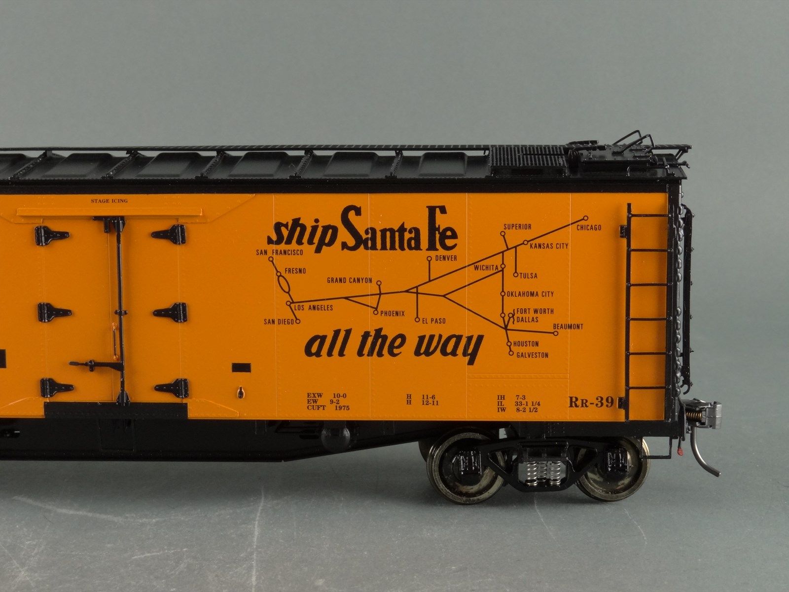 O Scale Pecos River #4335A Brass AT&SF Santa Fe Reefer #7900 - Scout