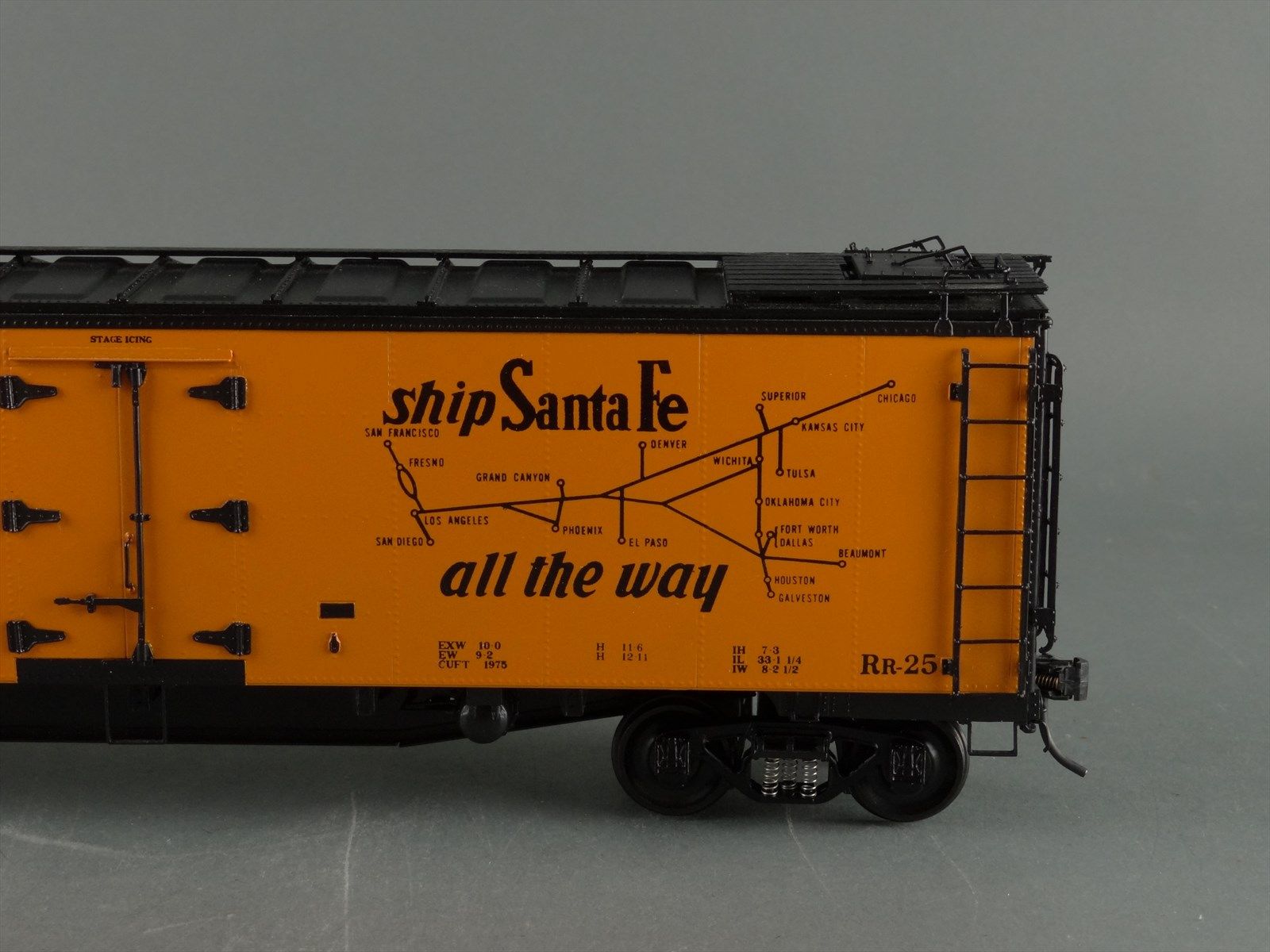 O Scale Pecos River #4322C Brass AT&SF Santa Fe Reefer #33565 - El Capitan