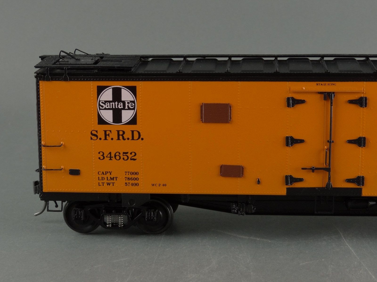 O Scale Pecos River #4320A Brass AT&SF Santa Fe Reefer #34652 - Scout