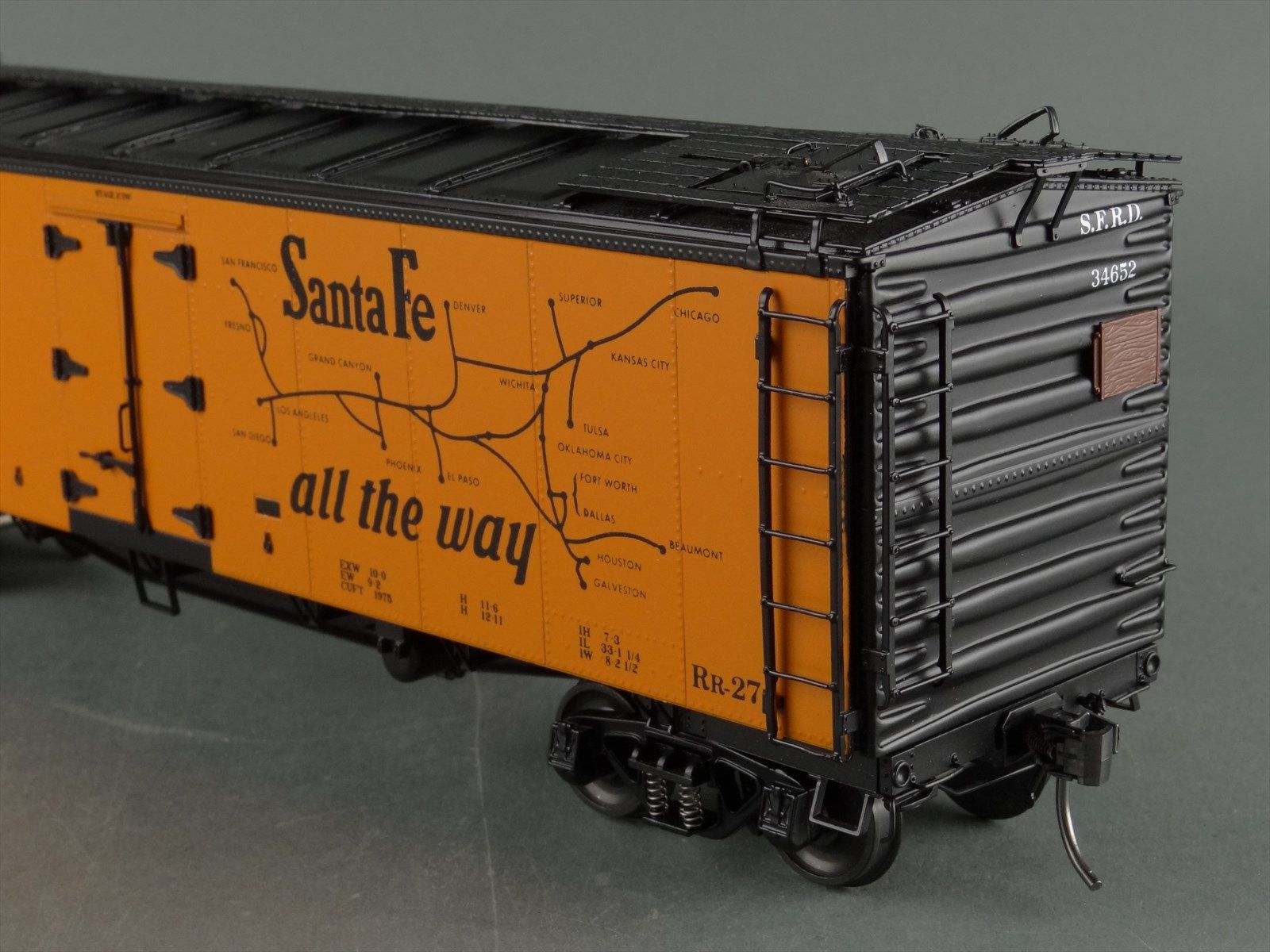 O Scale Pecos River #4320A Brass AT&SF Santa Fe Reefer #34652 - Scout