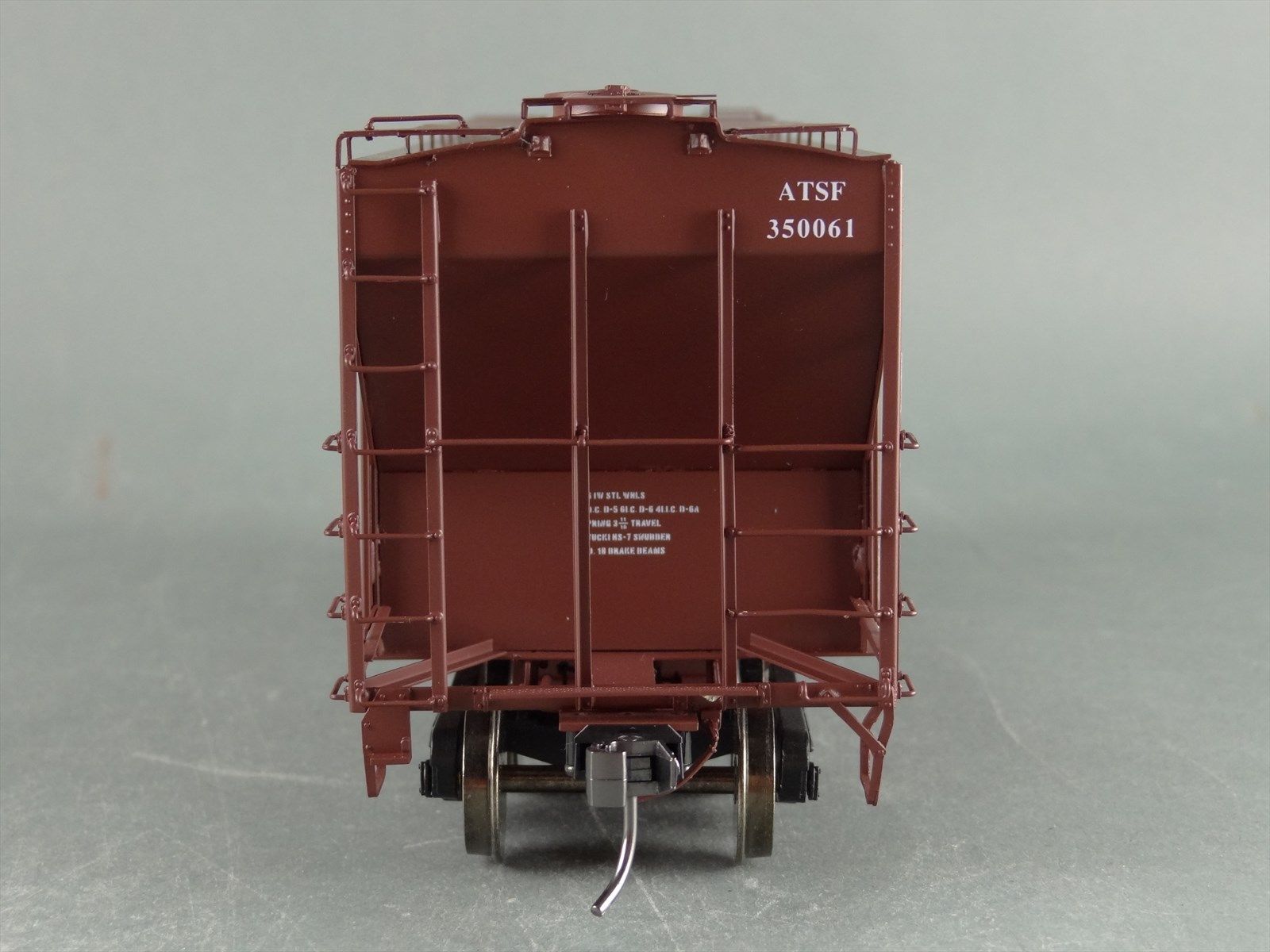 O Scale Pecos River #4634A AT&SF 100T 2-Bay Covered Hopper #350061